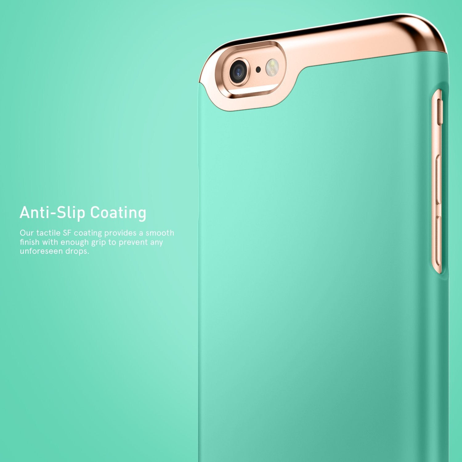 The Turquoise Mint and Gold Dual Layer Slider / Soft Interior Cover iP ...