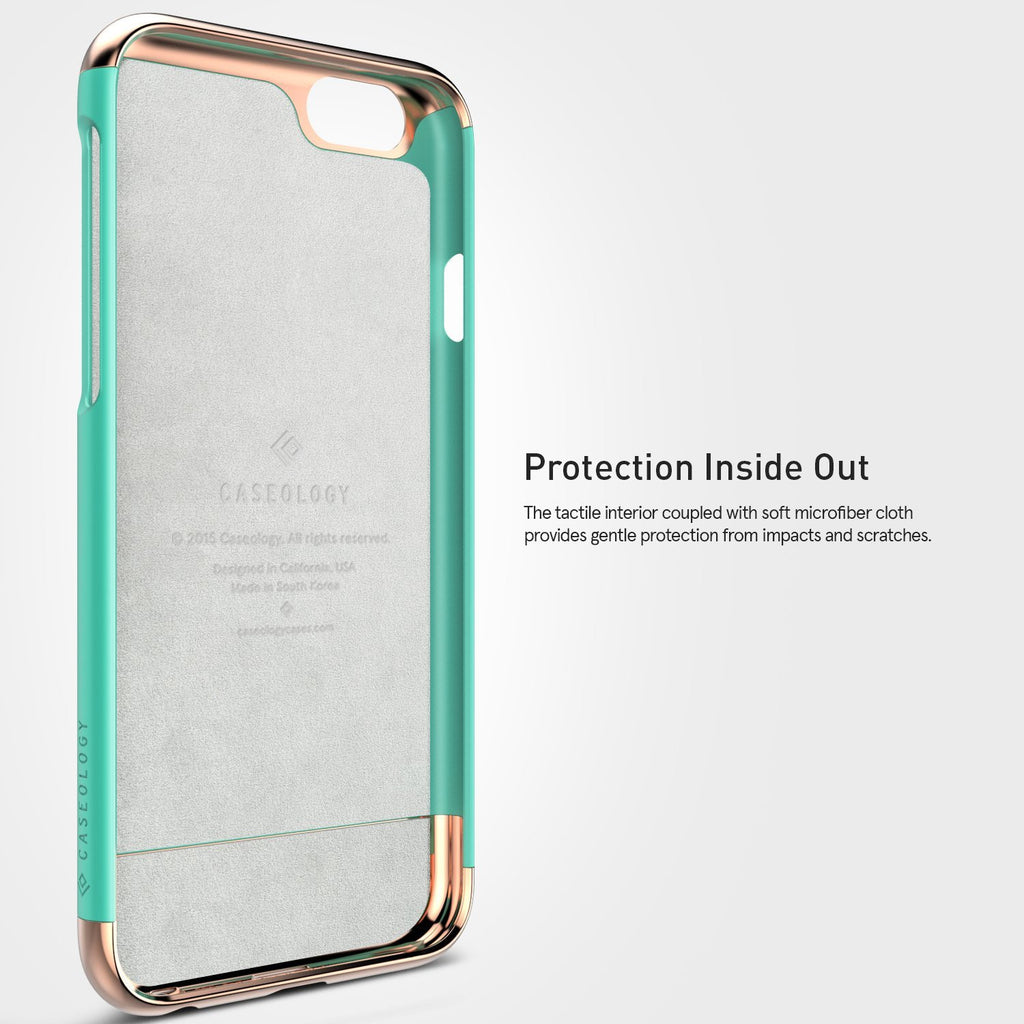 The Turquoise Mint and Gold Dual Layer Slider / Soft Interior Cover iP ...