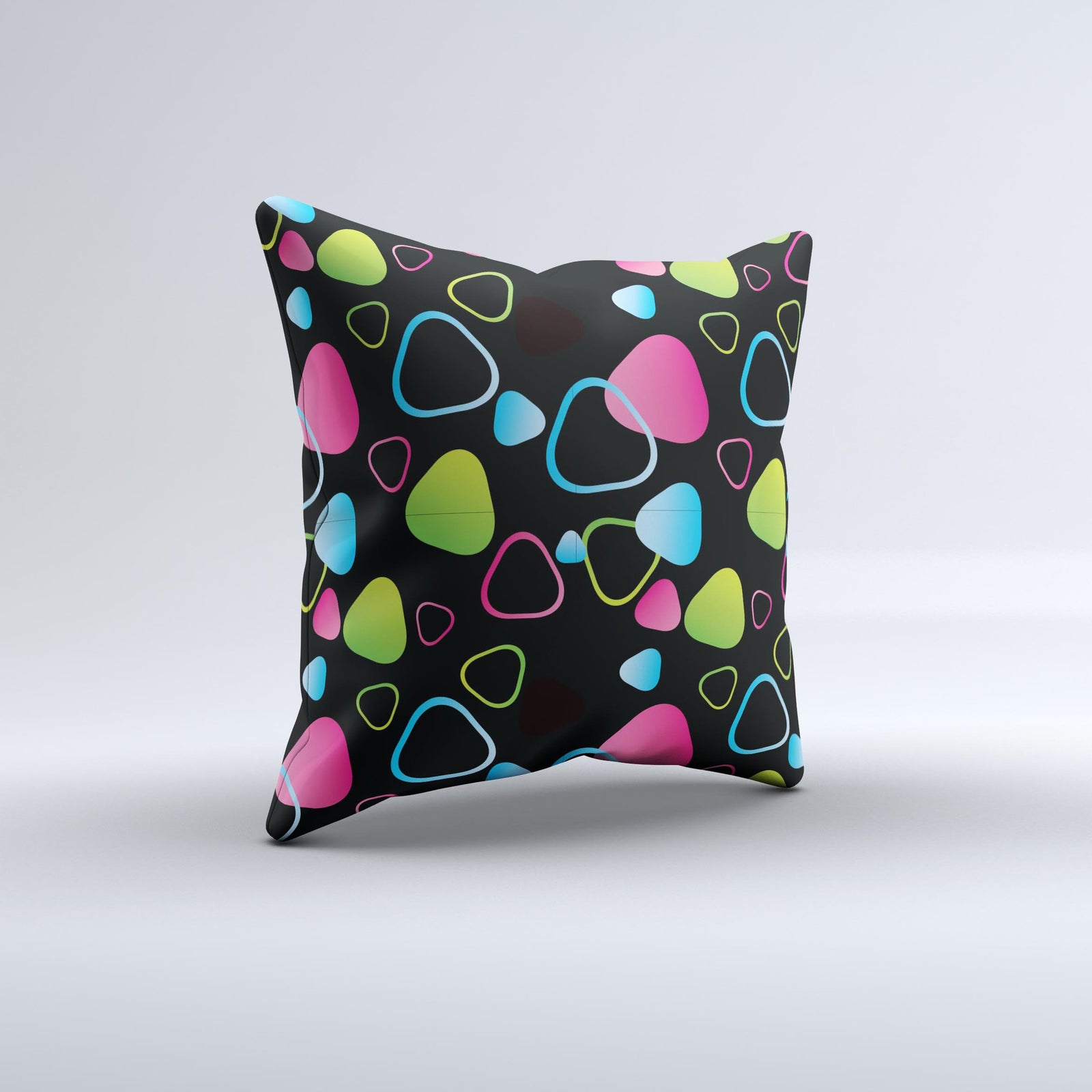 Abstract Bright Colored Picks ink-Fuzed Decorative Throw Pillow ...