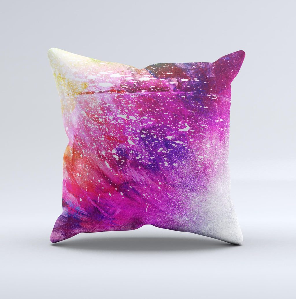 Abstract Neon Paint Explosion ink-Fuzed Decorative Throw Pillow ...