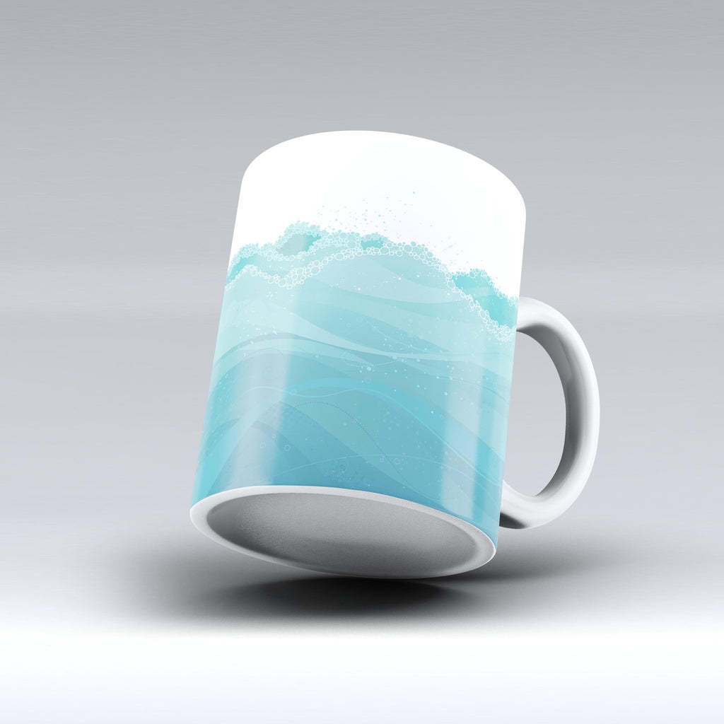 The Abstract WaterWaves ink-Fuzed Ceramic Coffee Mug – DesignSkinz