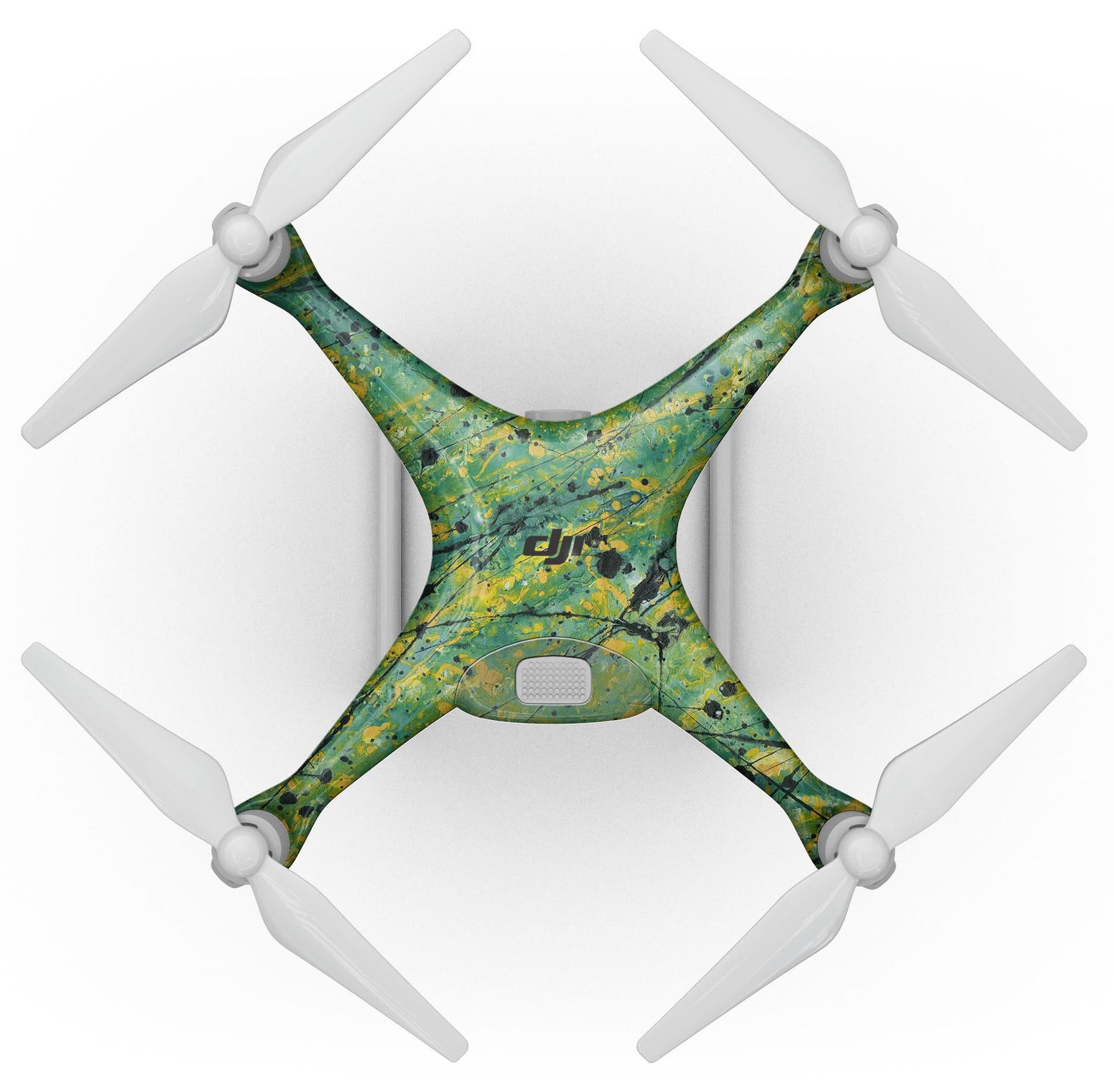 DJI Phantom Drone Skin -Abstract Wet Paint Green Lines – DesignSkinz