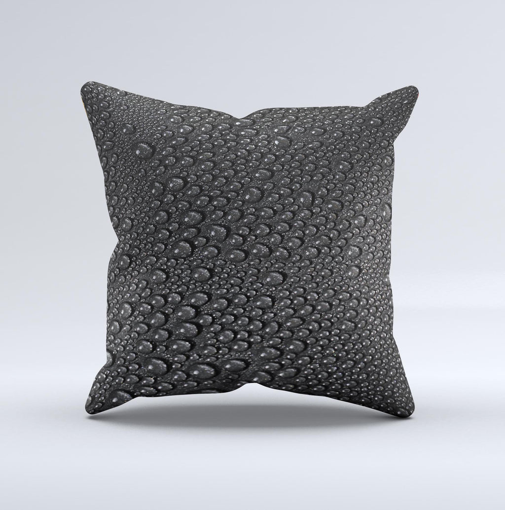 Black Rain Drops Ink-Fuzed Decorative Throw Pillow – DesignSkinz