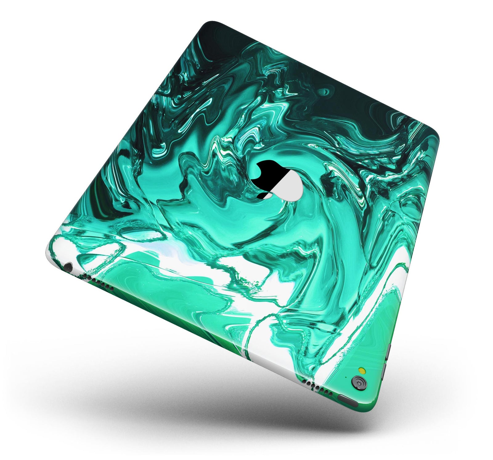 Bright Trendy Green Color Swirled Full Body Skin for the iPad Pro (12 ...