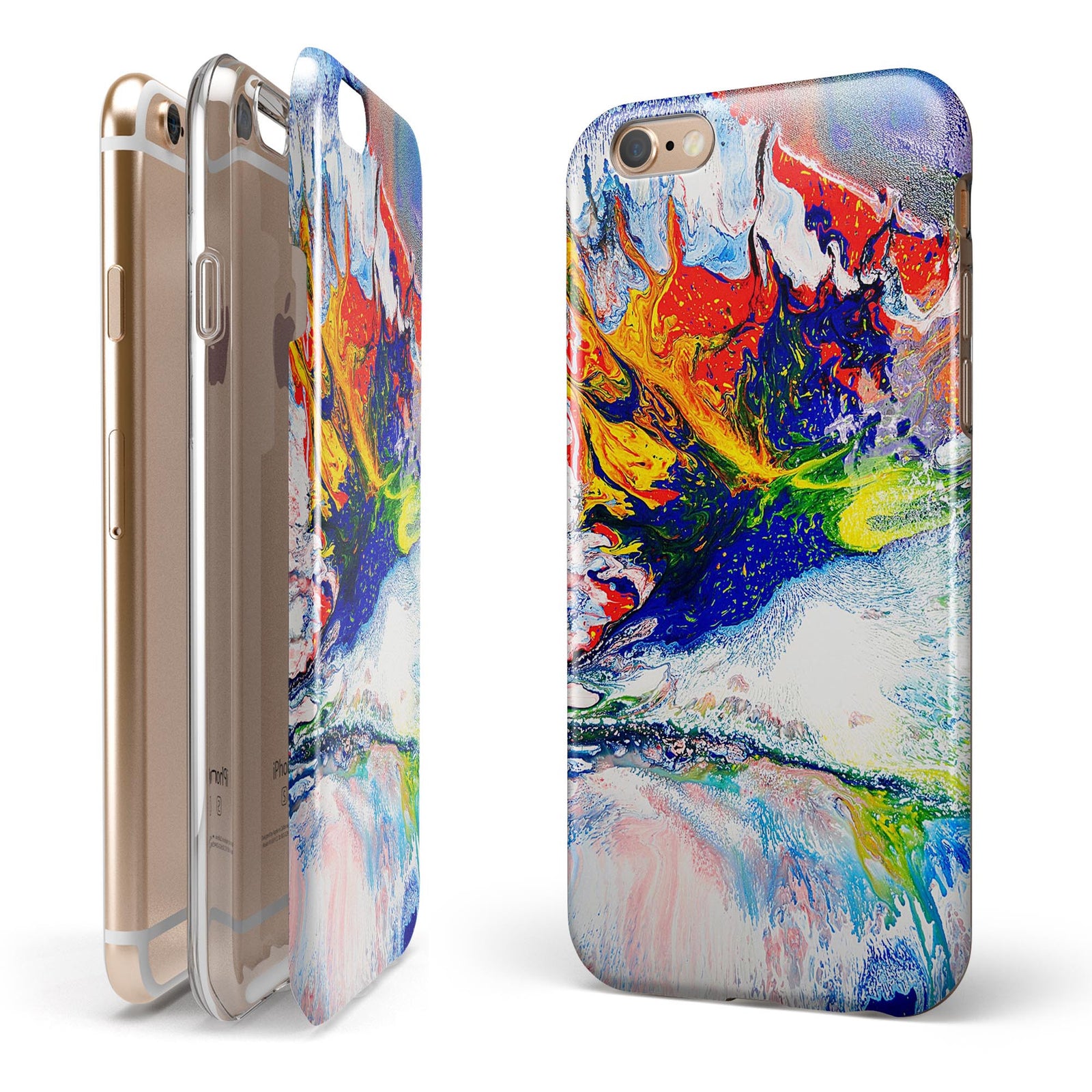 Bright White and Primary Color Paint Explosion iPhone 6/6s or 6/6s Plu ...