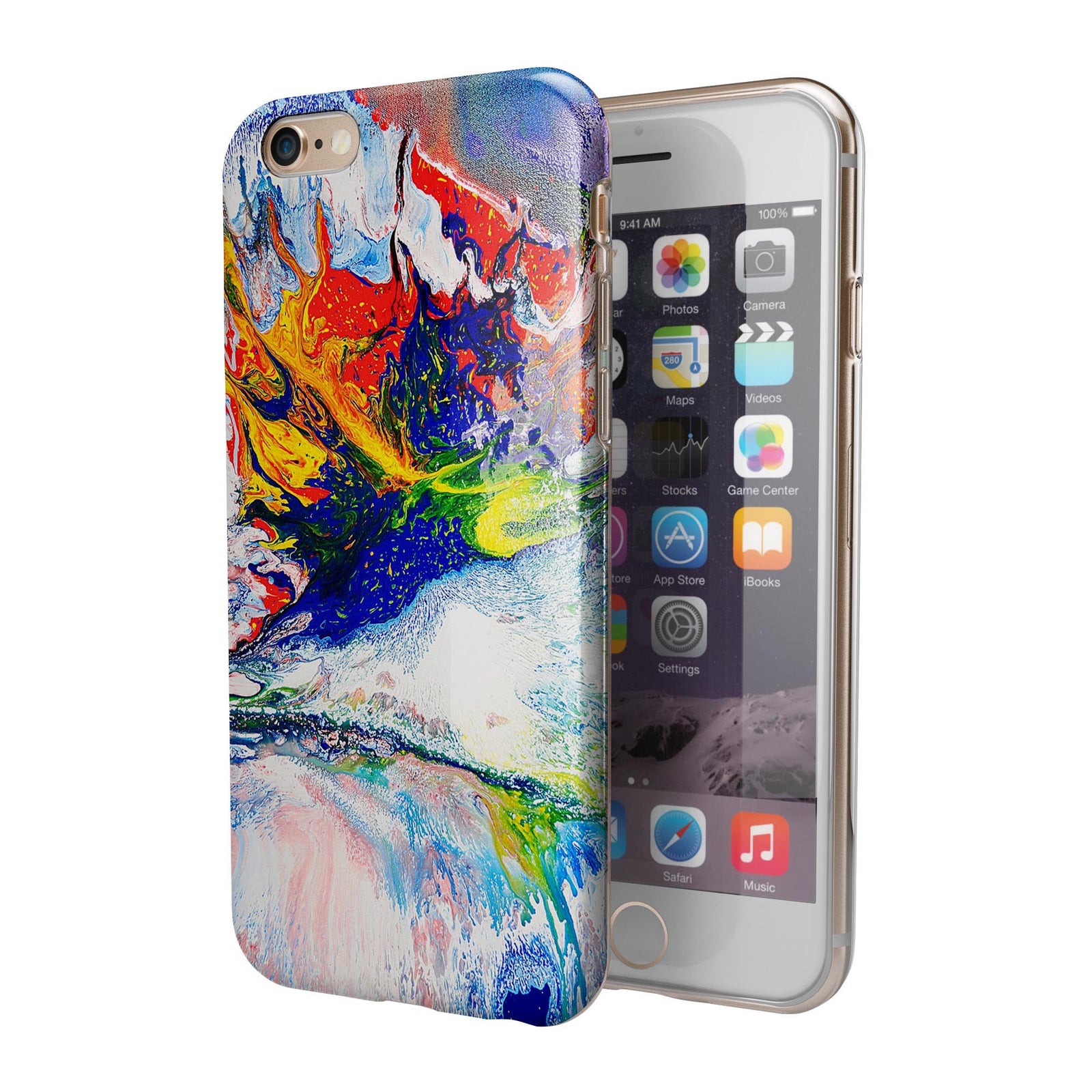 Bright White and Primary Color Paint Explosion iPhone 6/6s or 6/6s Plu ...