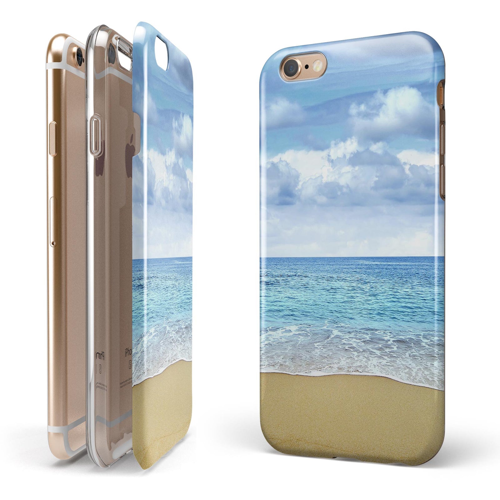 Calm Blue Sky and Sea Shore iPhone 6/6s or 6/6s Plus 2-Piece Hybrid IN ...