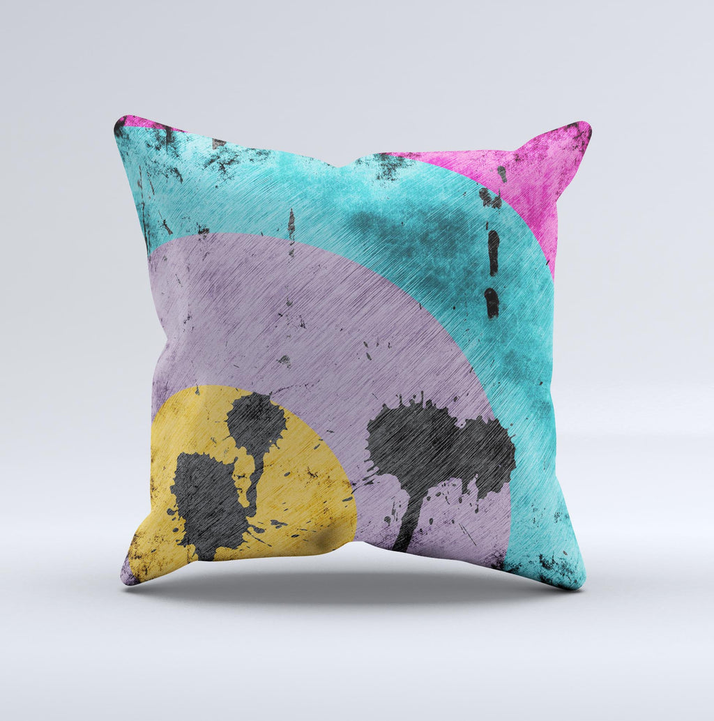 Colorful Grunge Target ink-Fuzed Decorative Throw Pillow – DesignSkinz