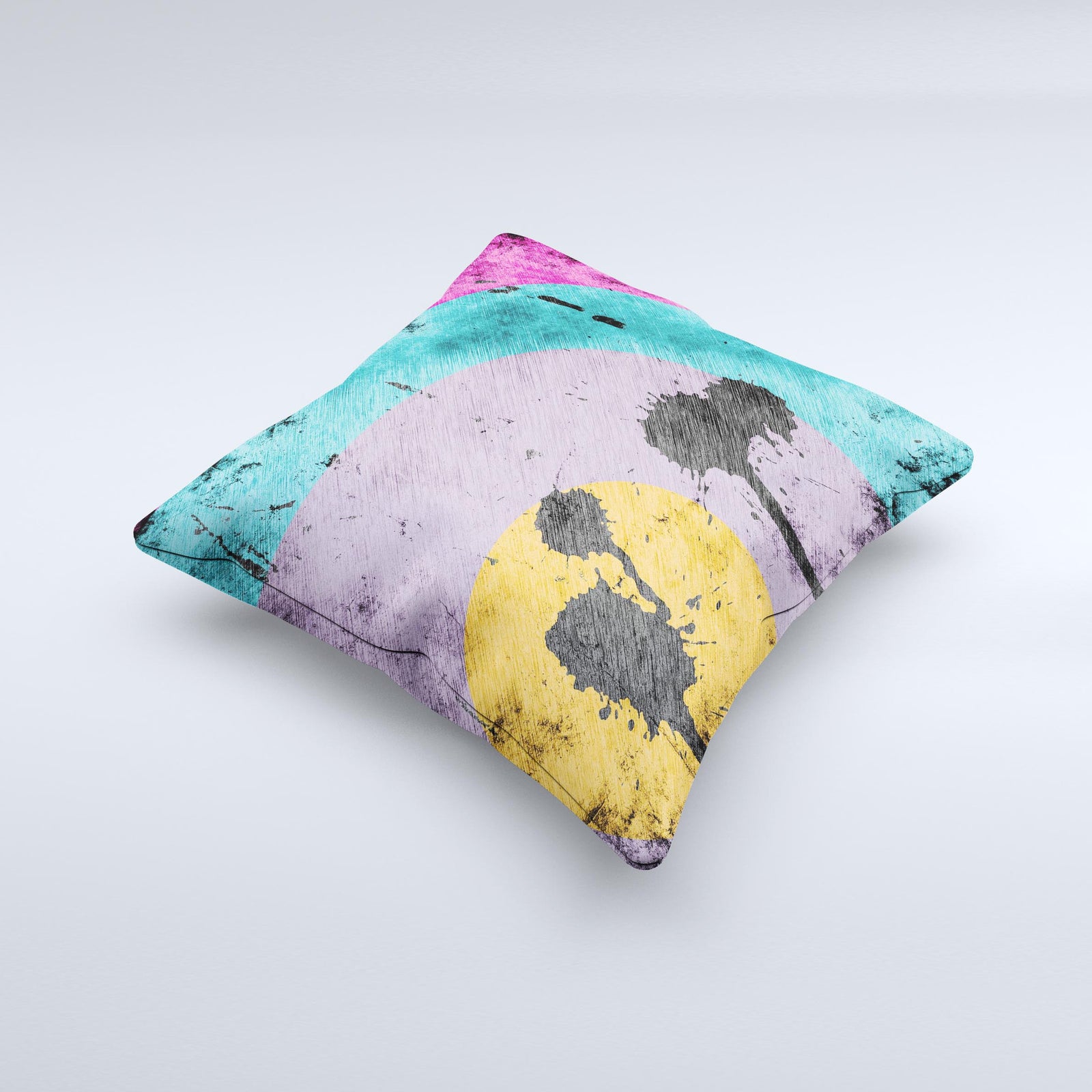 Colorful Grunge Target ink-Fuzed Decorative Throw Pillow – DesignSkinz