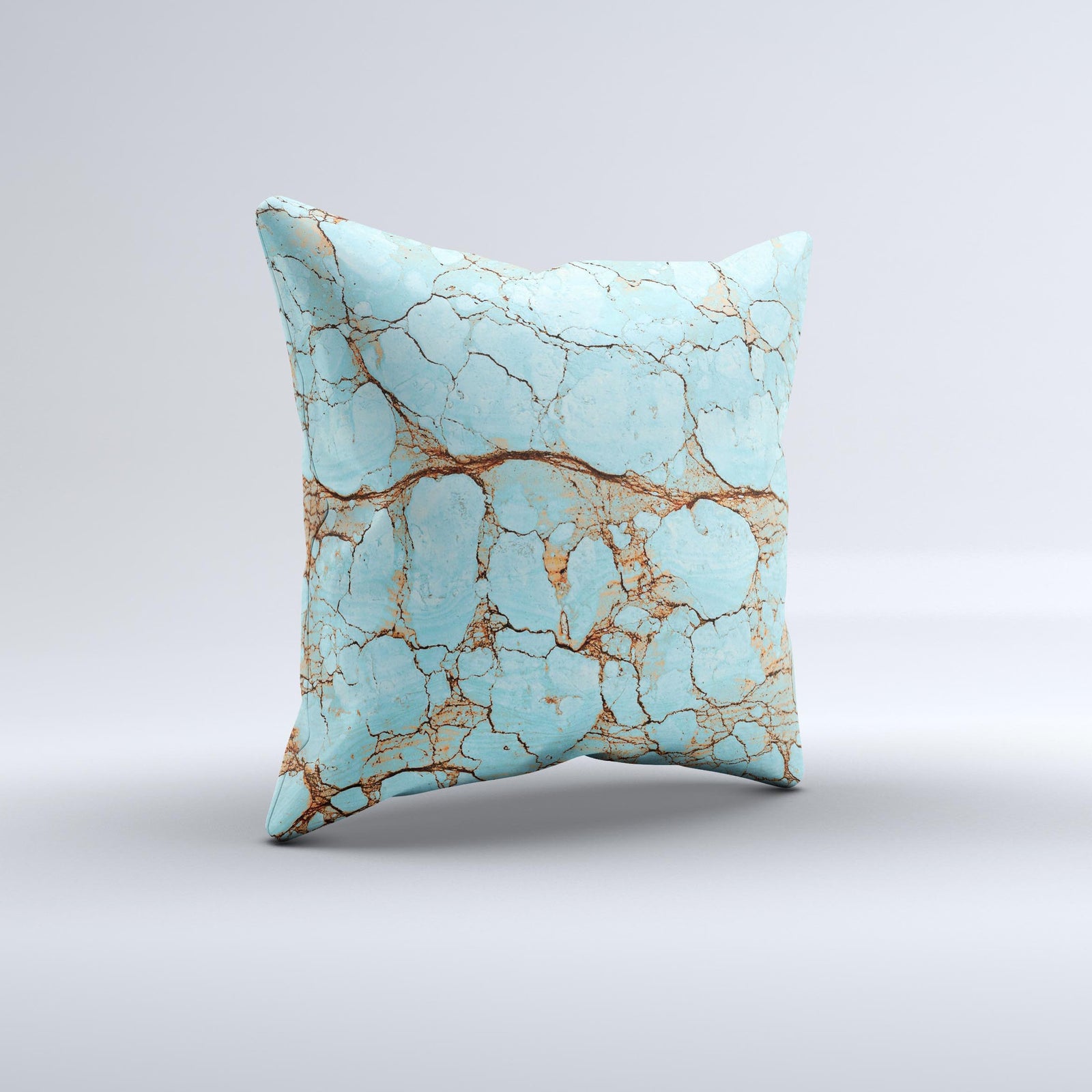 Cracked Teal Stone ink-Fuzed Decorative Throw Pillow – DesignSkinz
