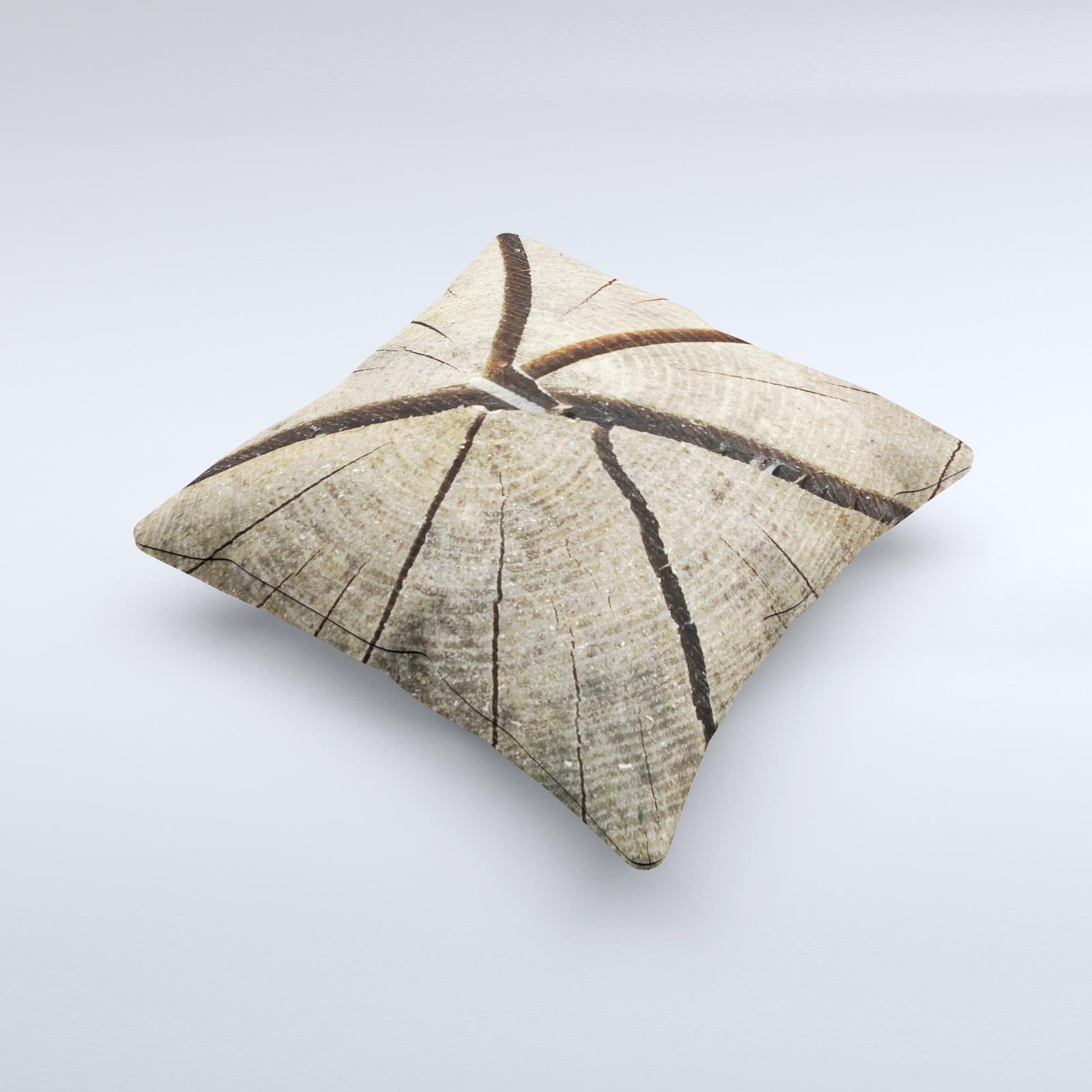 Cracked Wooden Stump Ink-Fuzed Decorative Throw Pillow – DesignSkinz