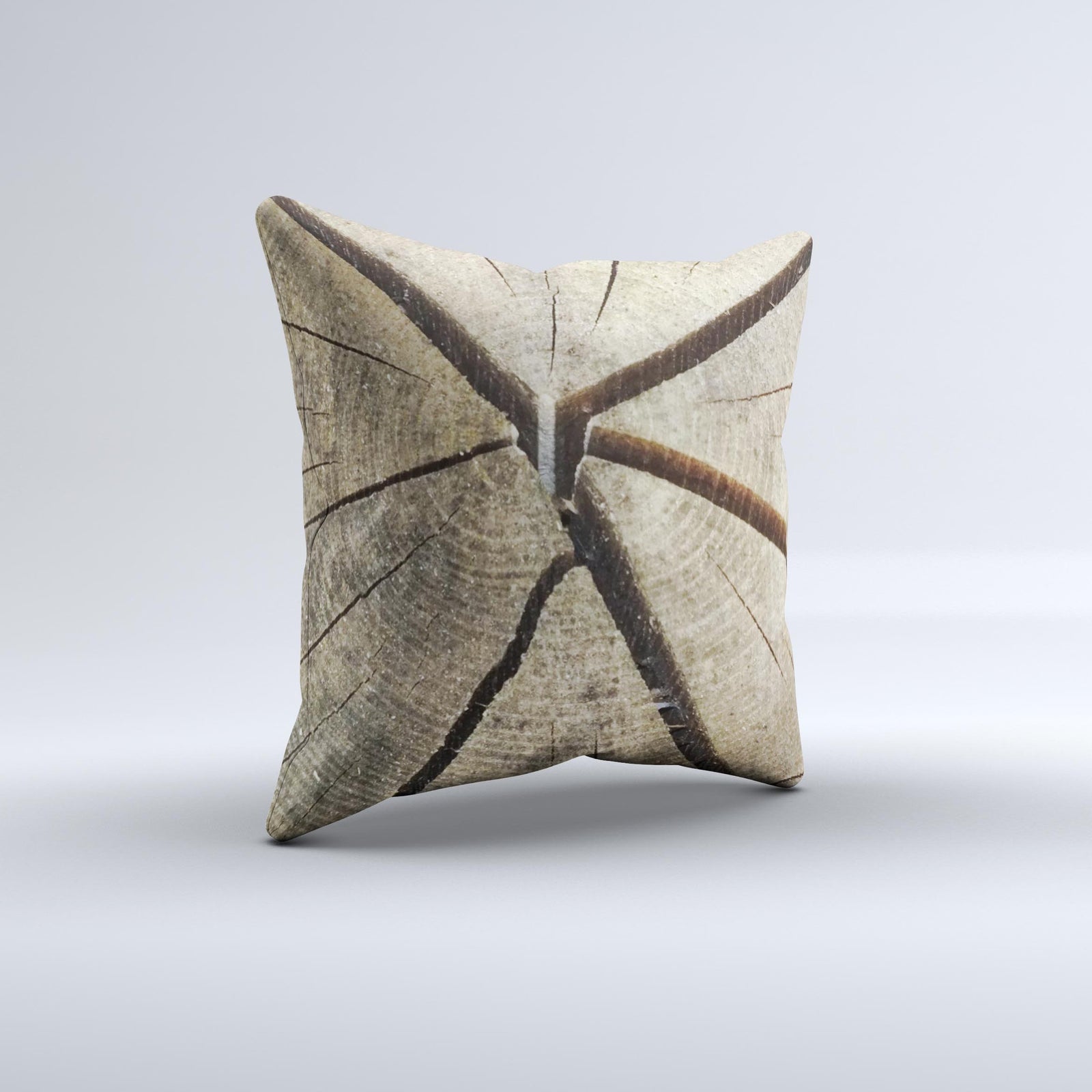 Cracked Wooden Stump Ink-Fuzed Decorative Throw Pillow – DesignSkinz