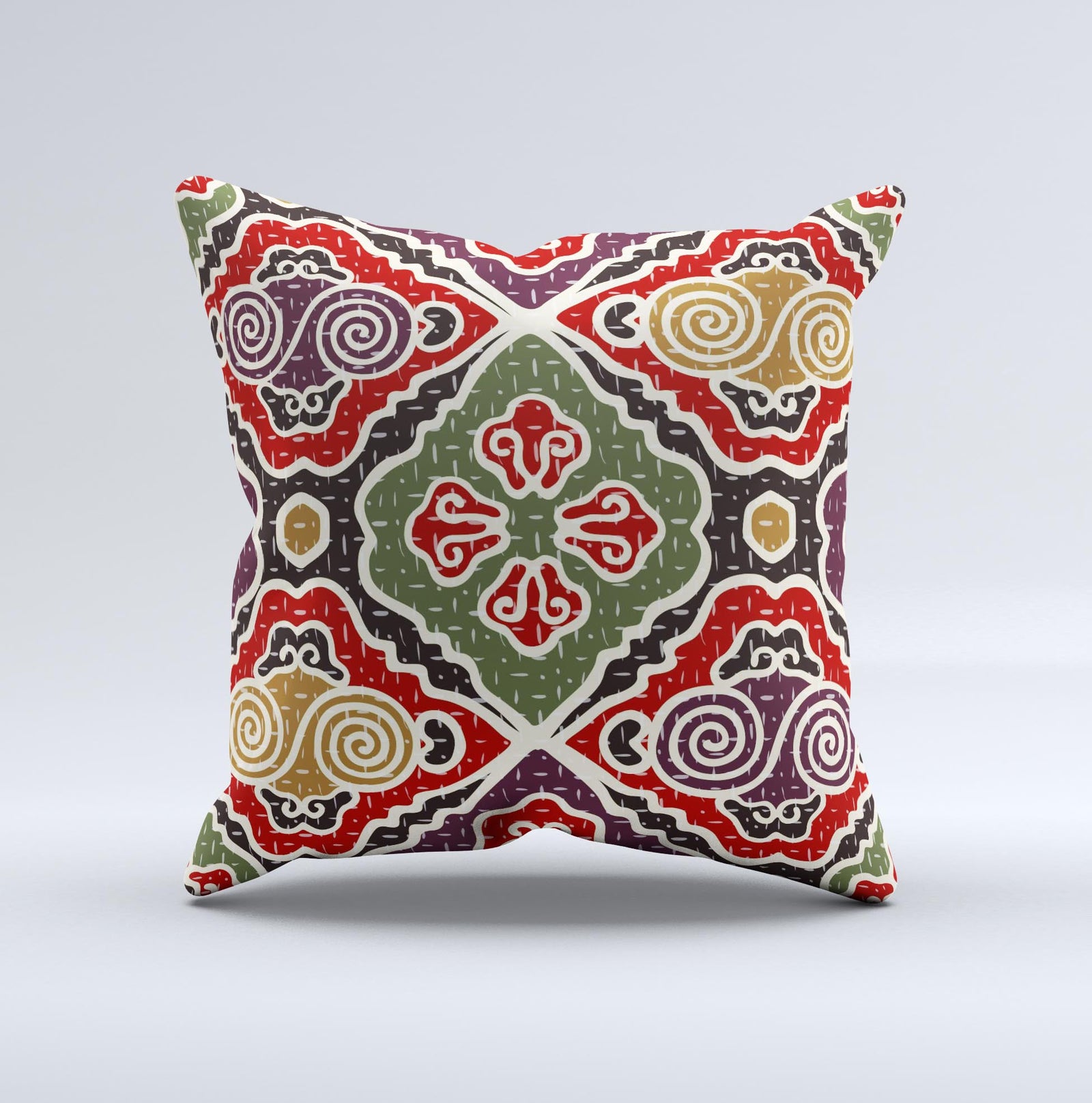 Creative Colorful Swirl Design Ink-Fuzed Decorative Throw Pillow ...