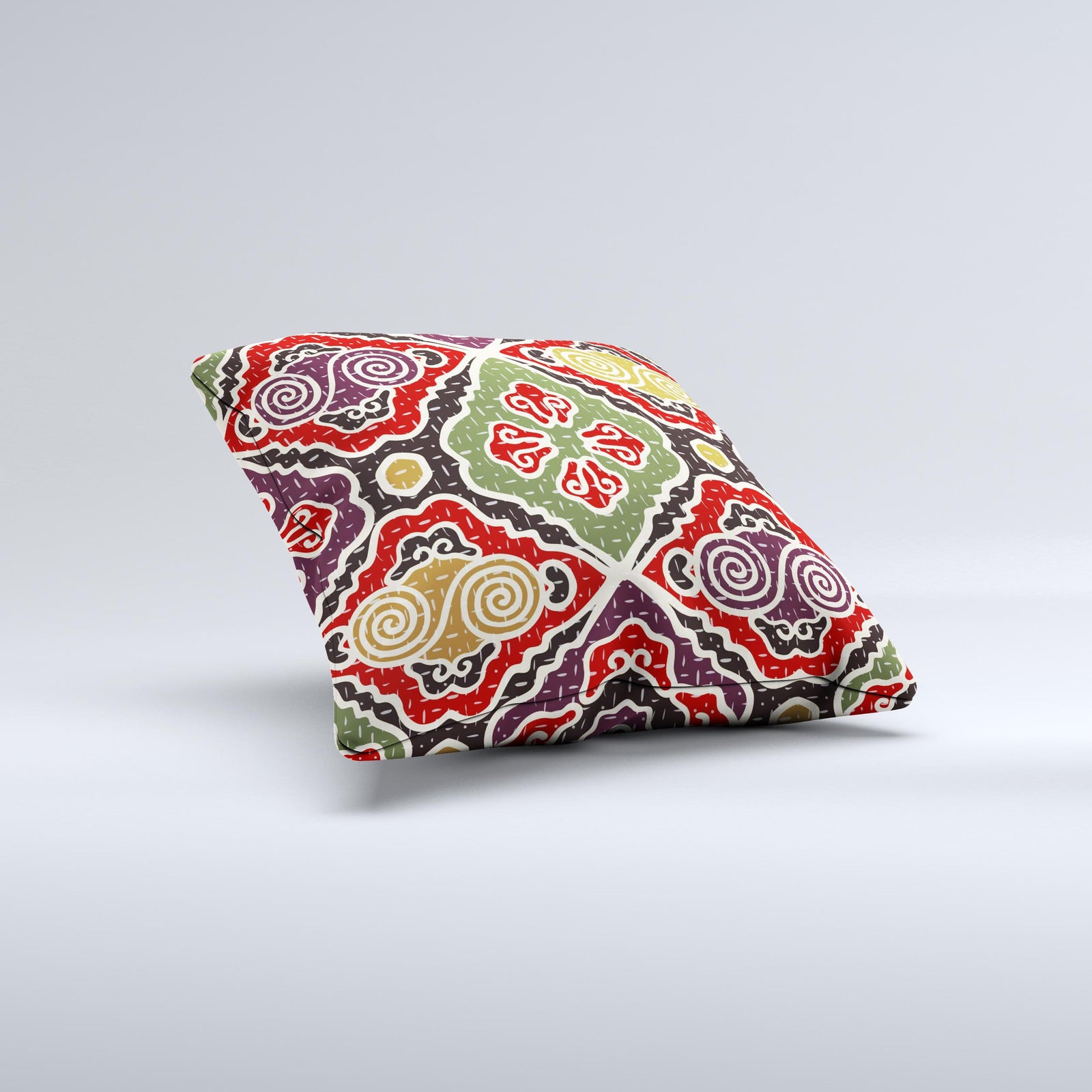 Creative Colorful Swirl Design Ink-Fuzed Decorative Throw Pillow ...