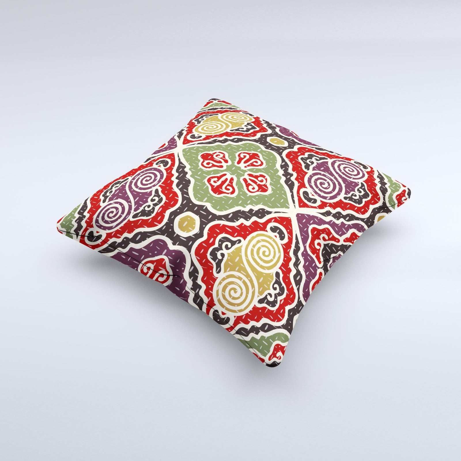 Creative Colorful Swirl Design Ink-Fuzed Decorative Throw Pillow ...