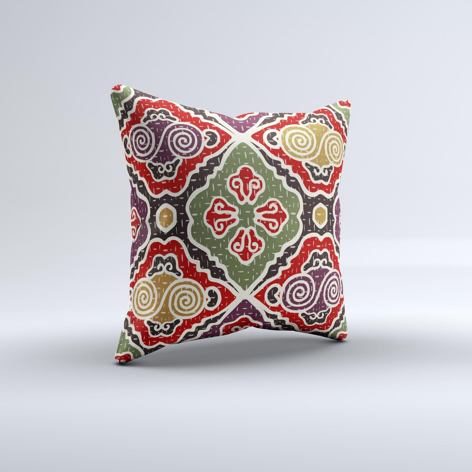Creative Colorful Swirl Design Ink-Fuzed Decorative Throw Pillow ...