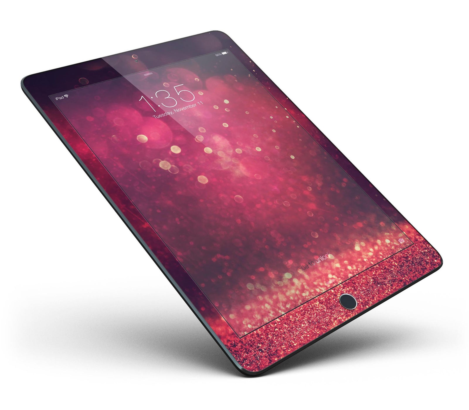 Dark Pink Shimmering Orbs of Light Full Body Skin for the iPad Pro (12 ...