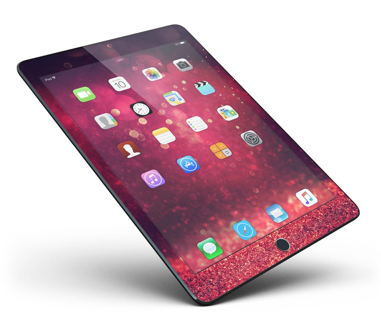 Dark Pink Shimmering Orbs of Light Full Body Skin for the iPad Pro (12 ...
