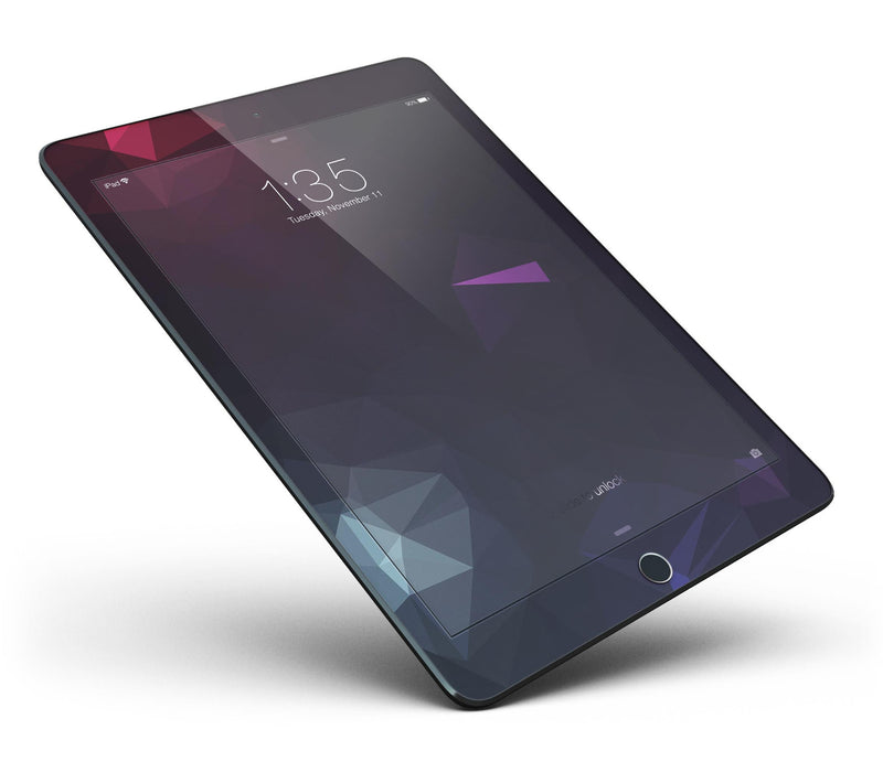 Dark Purple and Pink Geometric Shapes Full Body Skin for the iPad Pro ...