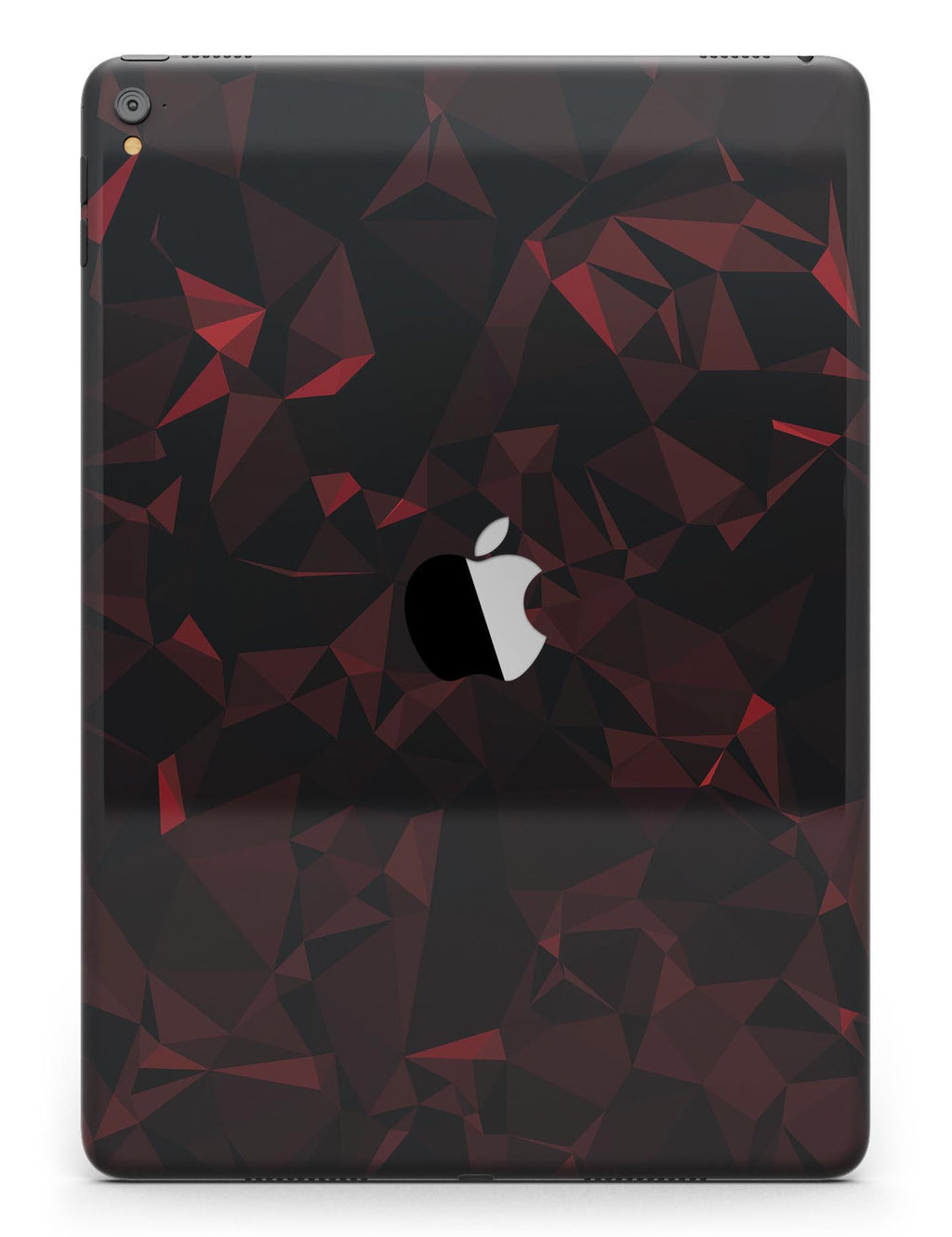 Dark Red Geometric V2 Full Body Skin for the iPad Pro (12.9" or 9.7" a ...