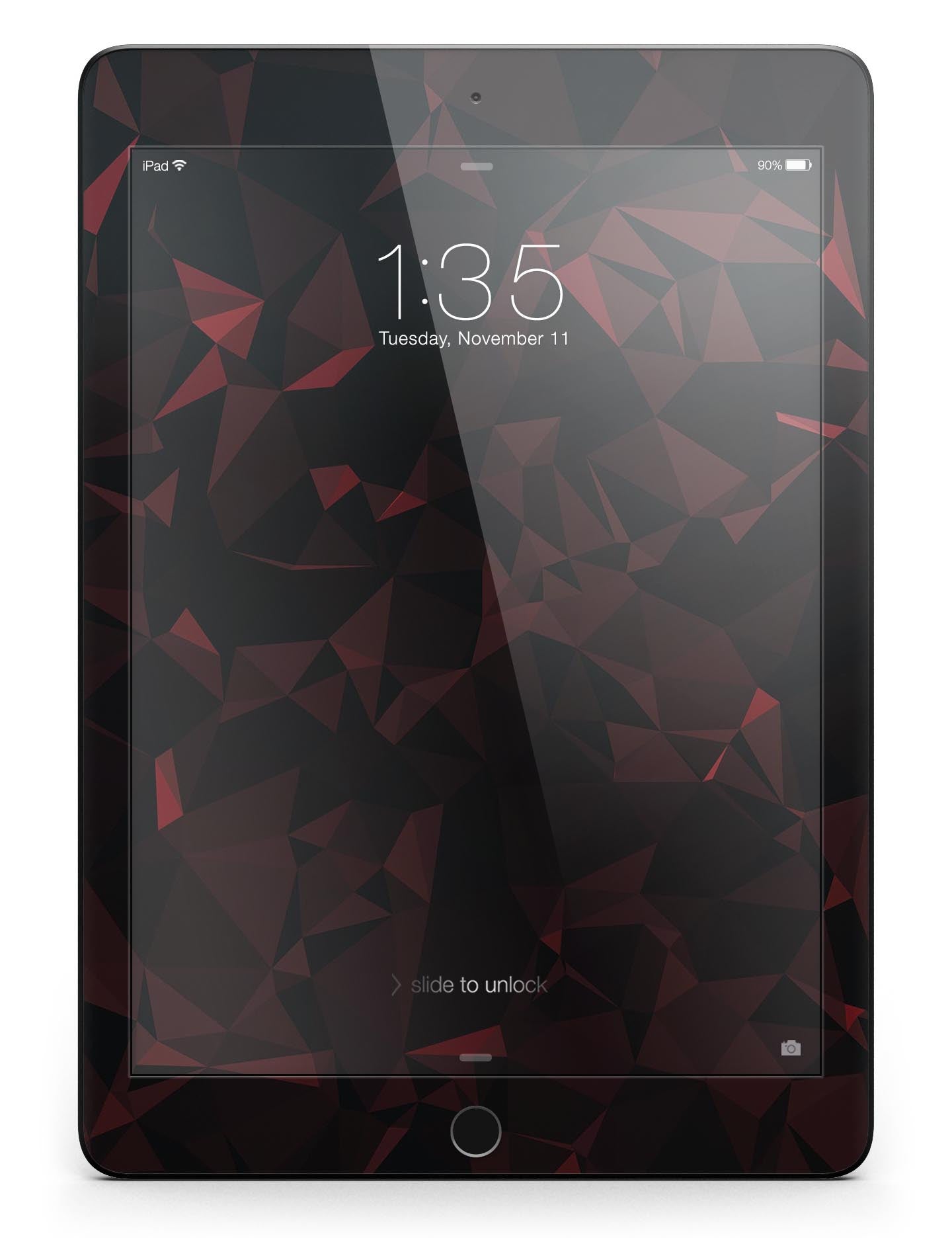 Dark Red Geometric V2 Full Body Skin for the iPad Pro (12.9" or 9.7" a ...