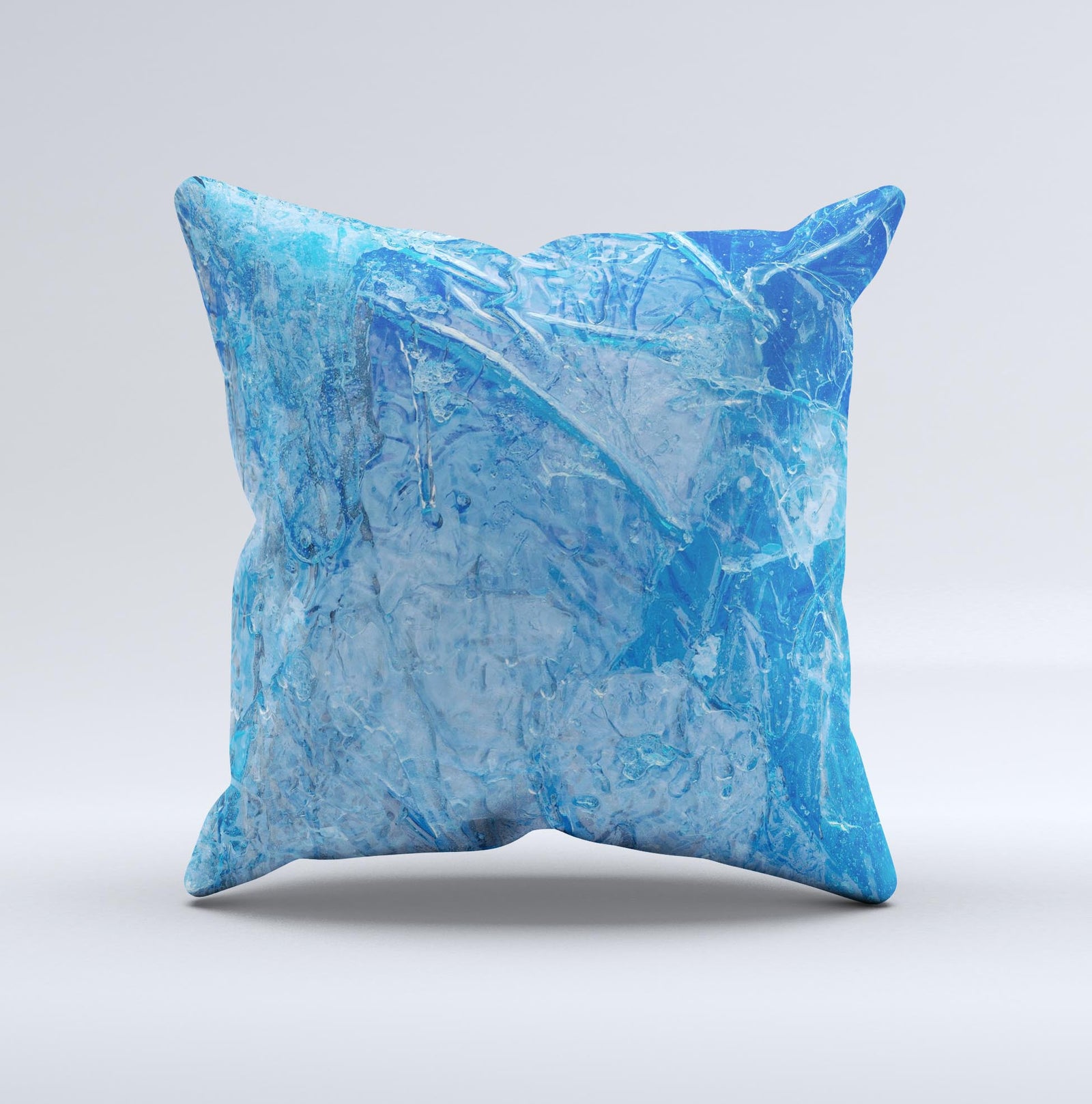 Deep Blue Ice Texture ink-Fuzed Decorative Throw Pillow – DesignSkinz