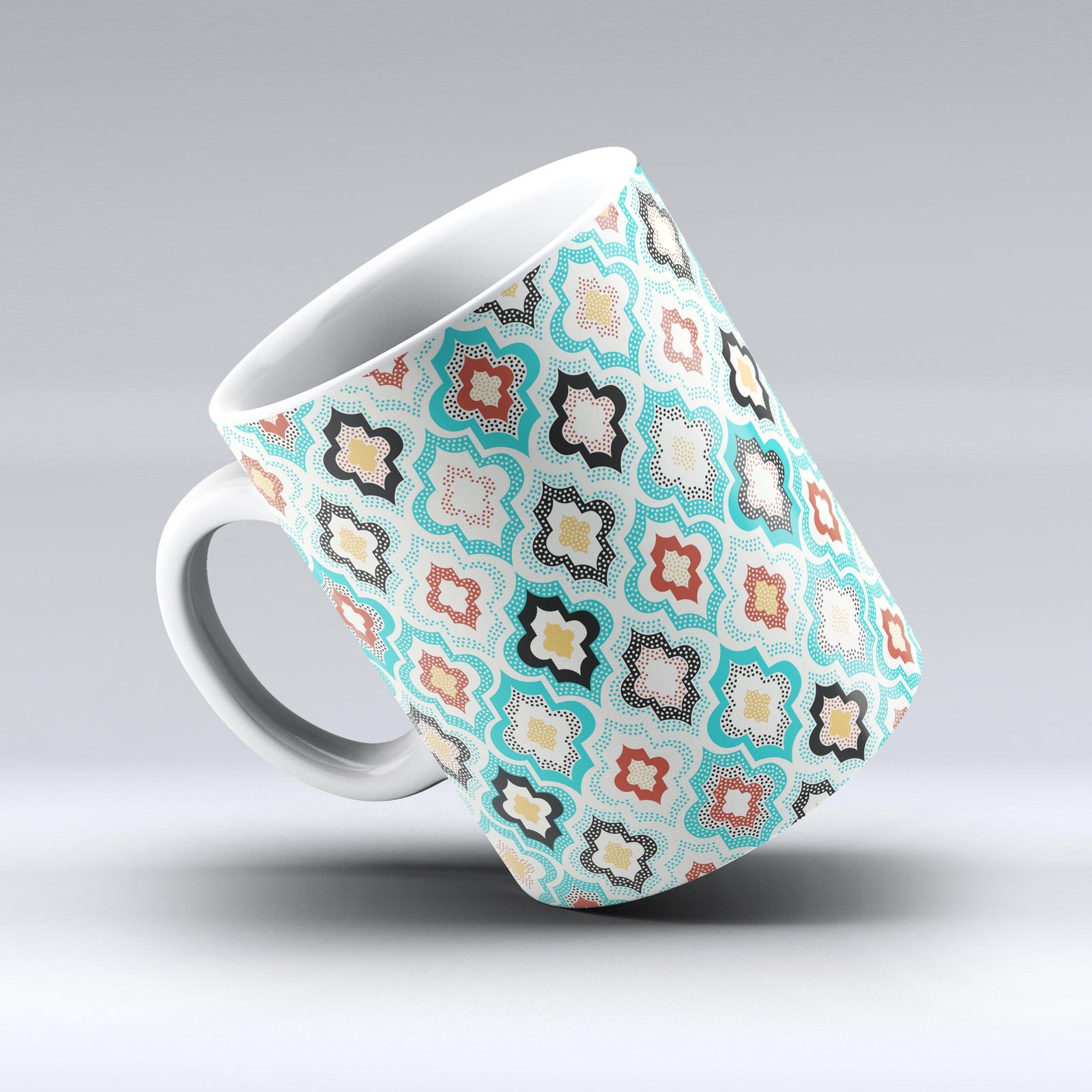 The Dotted Moroccan pattern ink-Fuzed Ceramic Coffee Mug – DesignSkinz