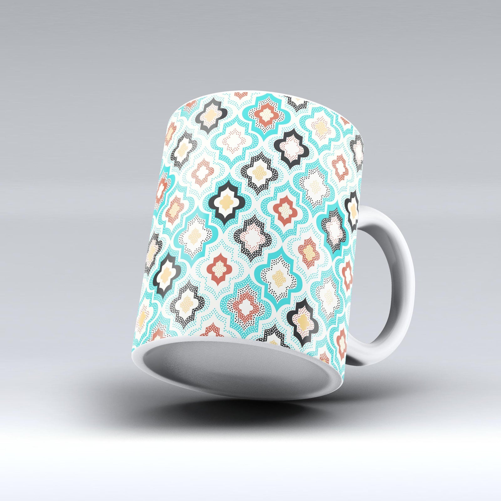The Dotted Moroccan pattern ink-Fuzed Ceramic Coffee Mug – DesignSkinz