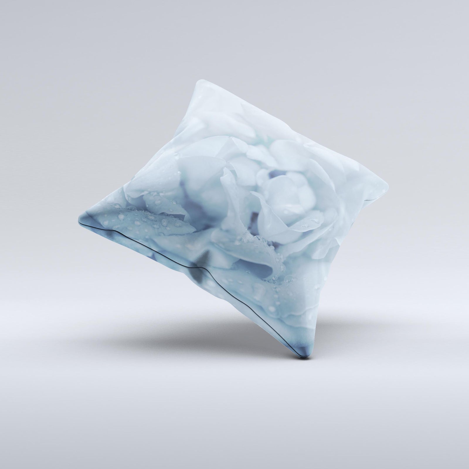 Drenched Blue Rose ink-Fuzed Decorative Throw Pillow – DesignSkinz