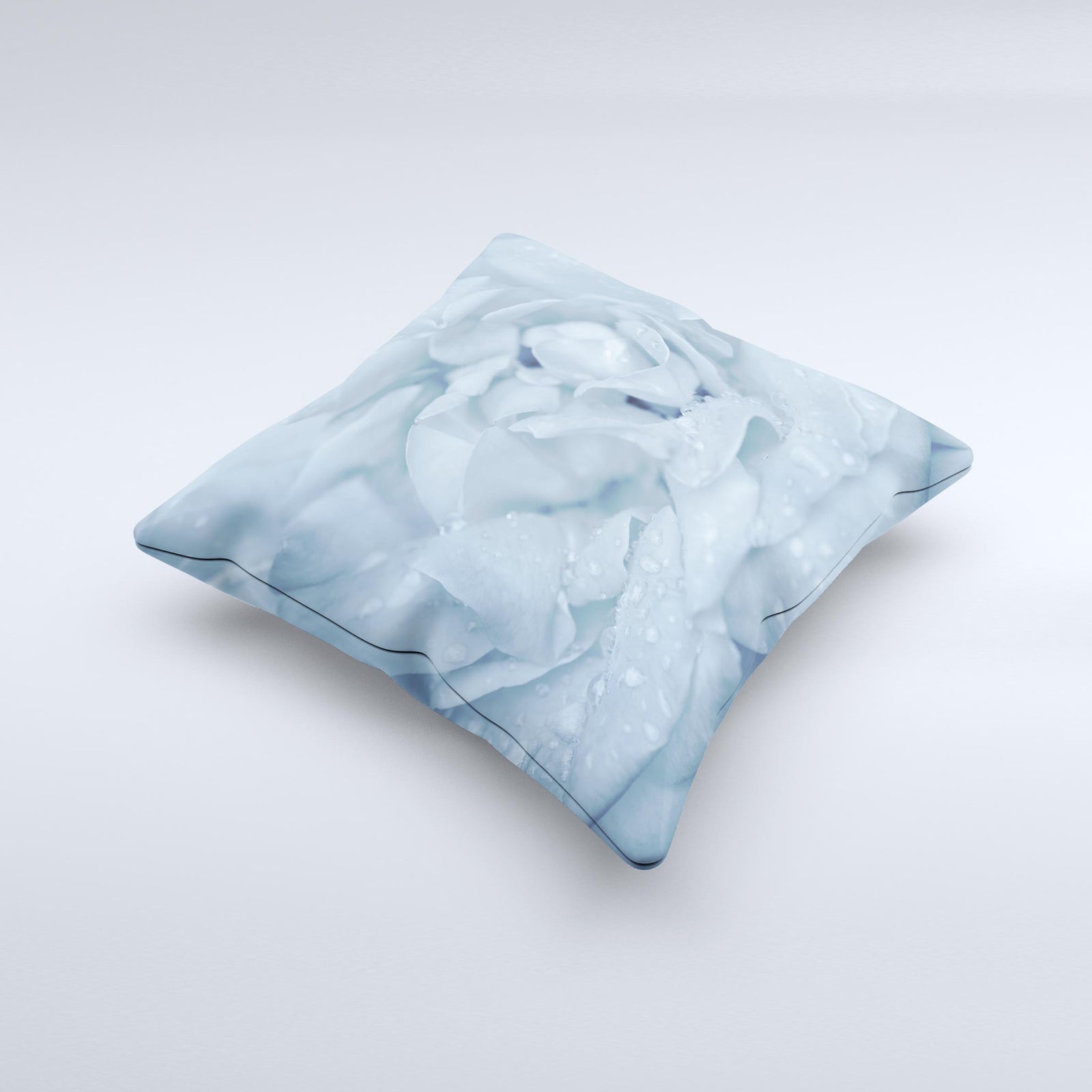 Drenched Blue Rose ink-Fuzed Decorative Throw Pillow – DesignSkinz