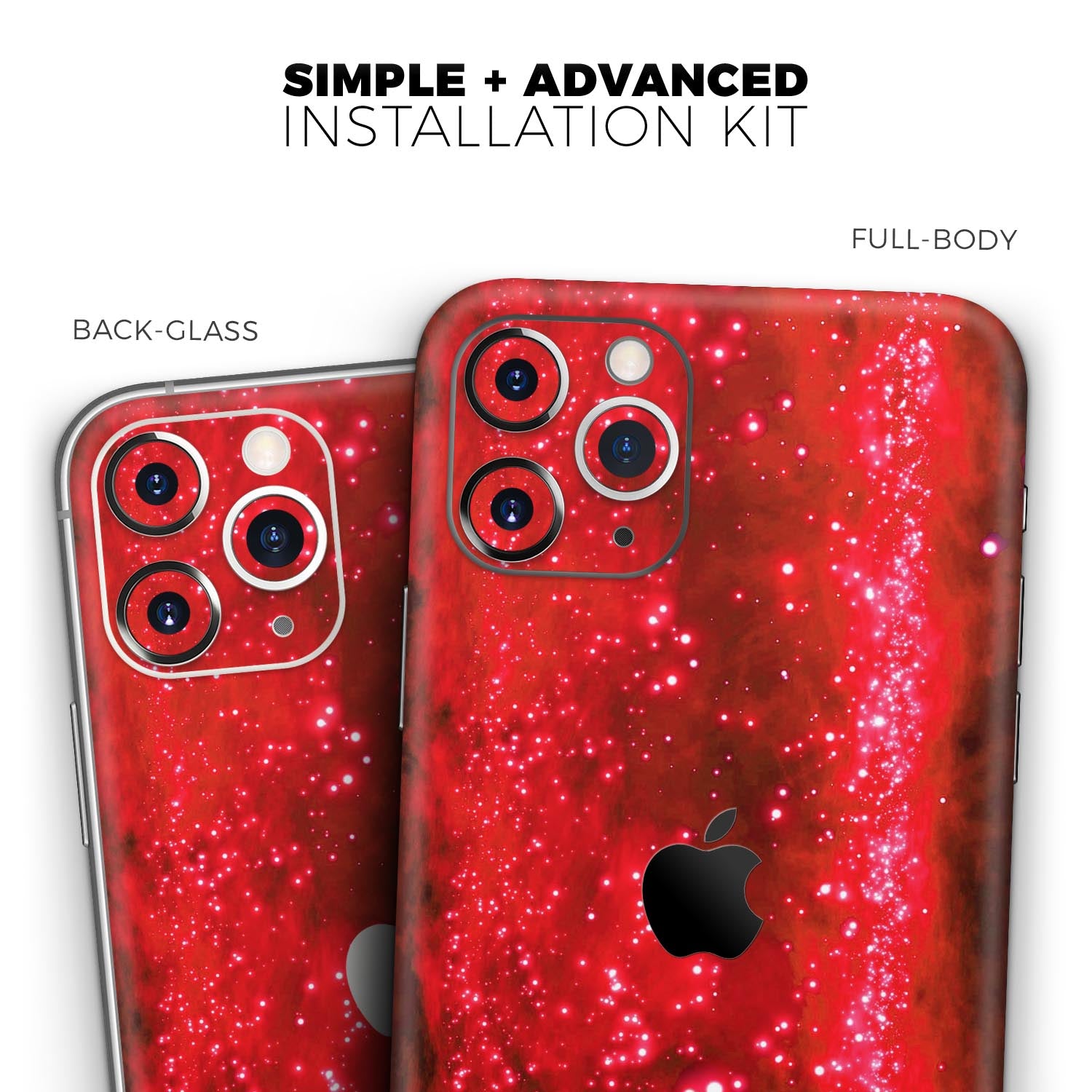 Glowing Bright Red Orbs of Light - Vinyl Decal Protective Cover Wrap ...