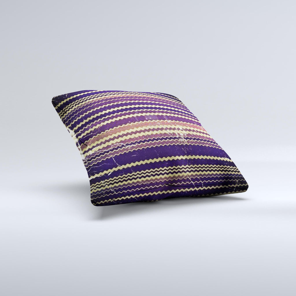 Grunge Colorful ZigZag Striped Ink-Fuzed Decorative Throw Pillow ...
