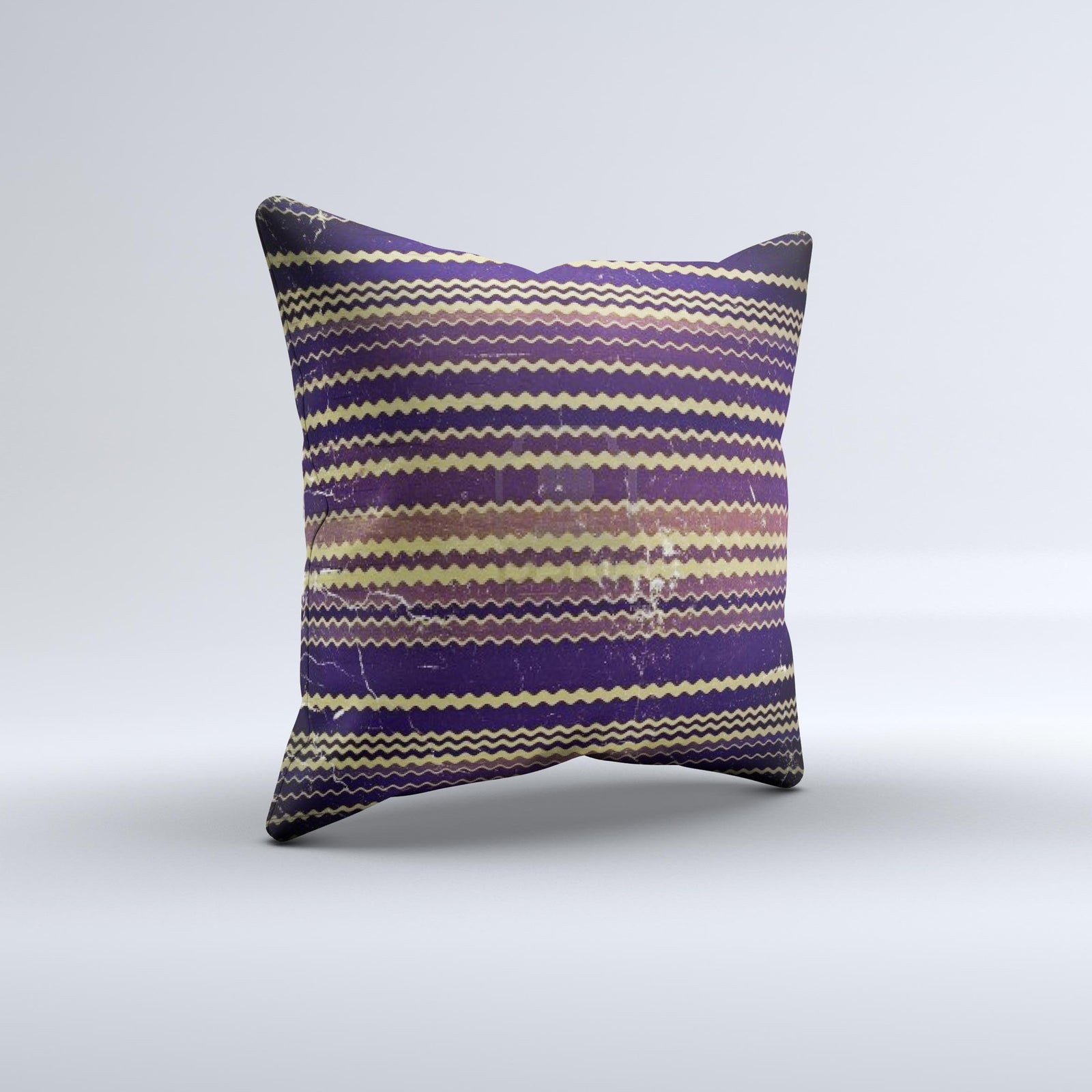 Grunge Colorful ZigZag Striped Ink-Fuzed Decorative Throw Pillow ...