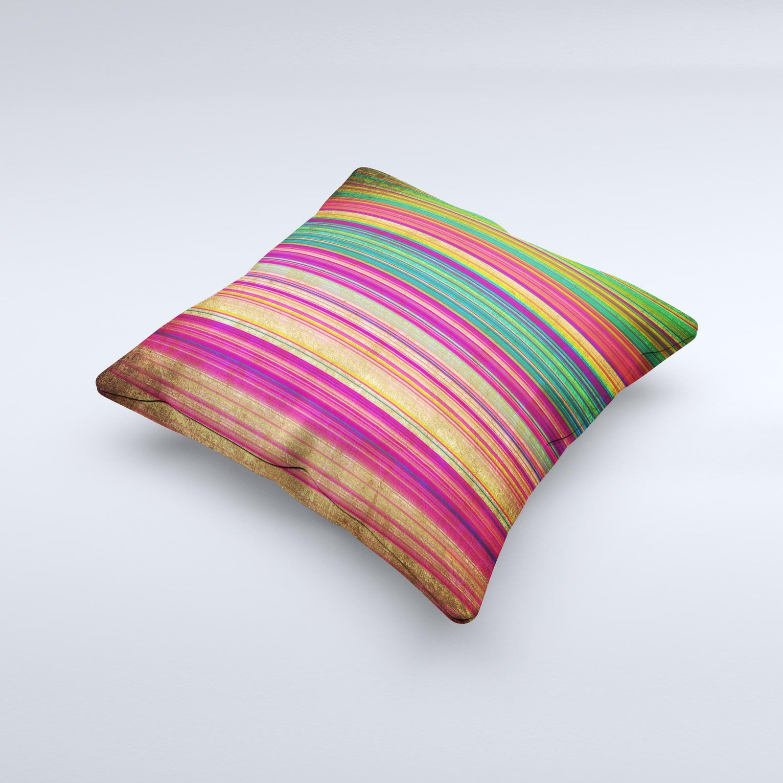 Grunge Thin Vibrant Strips Ink-Fuzed Decorative Throw Pillow – DesignSkinz