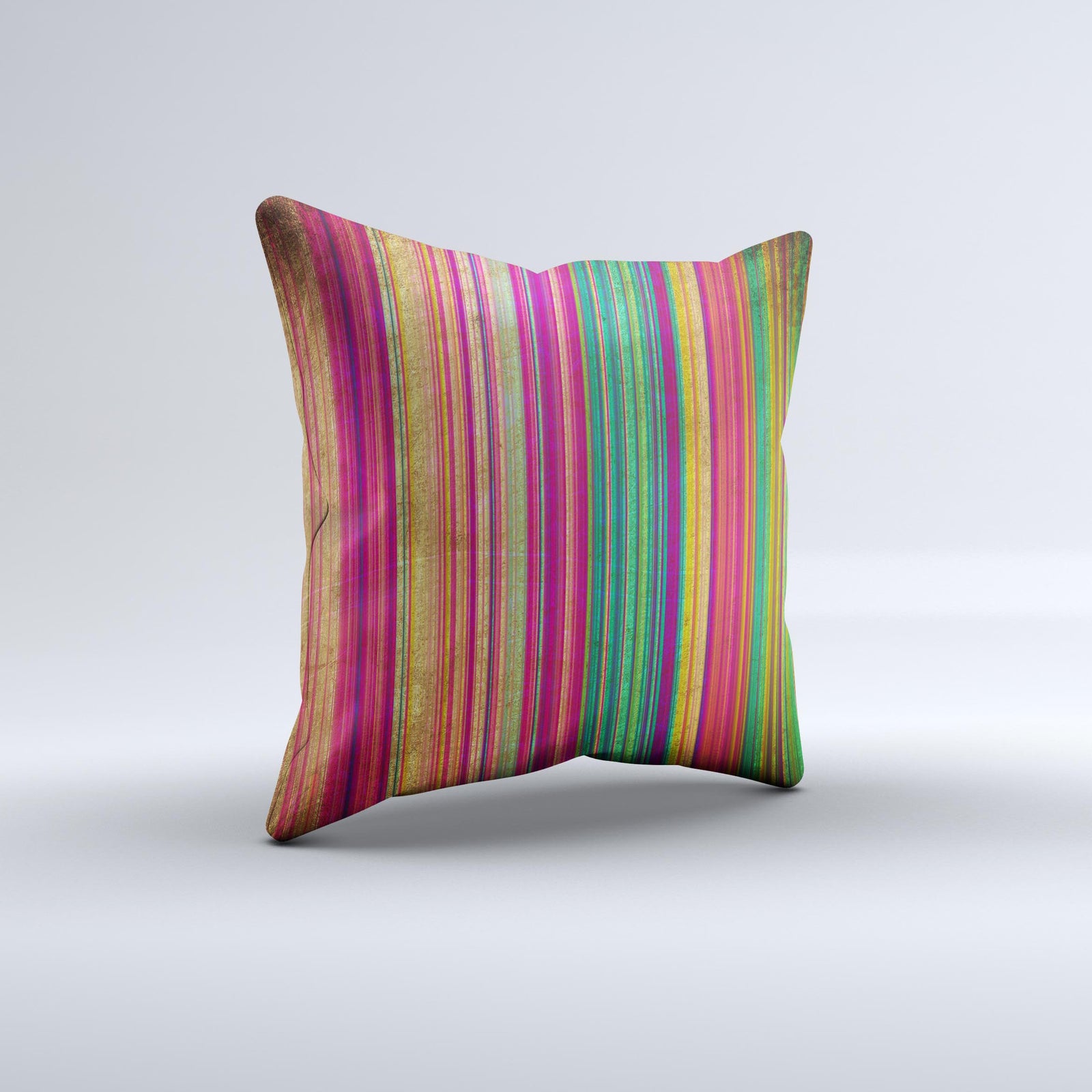 Grunge Thin Vibrant Strips Ink-Fuzed Decorative Throw Pillow – DesignSkinz