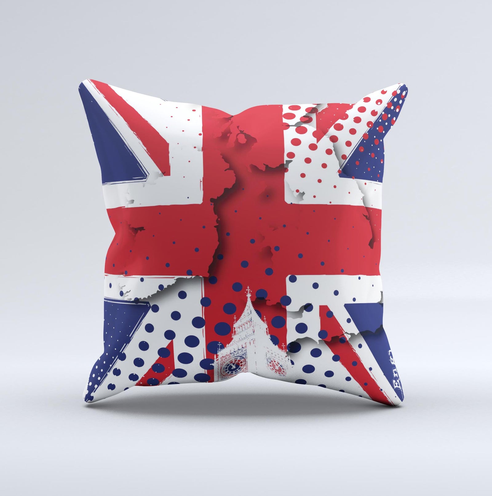 Grunge Vector London England Flag Ink-Fuzed Decorative Throw Pillow ...