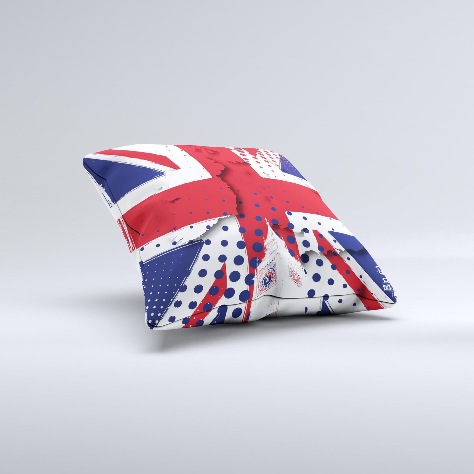 Grunge Vector London England Flag Ink-Fuzed Decorative Throw Pillow ...