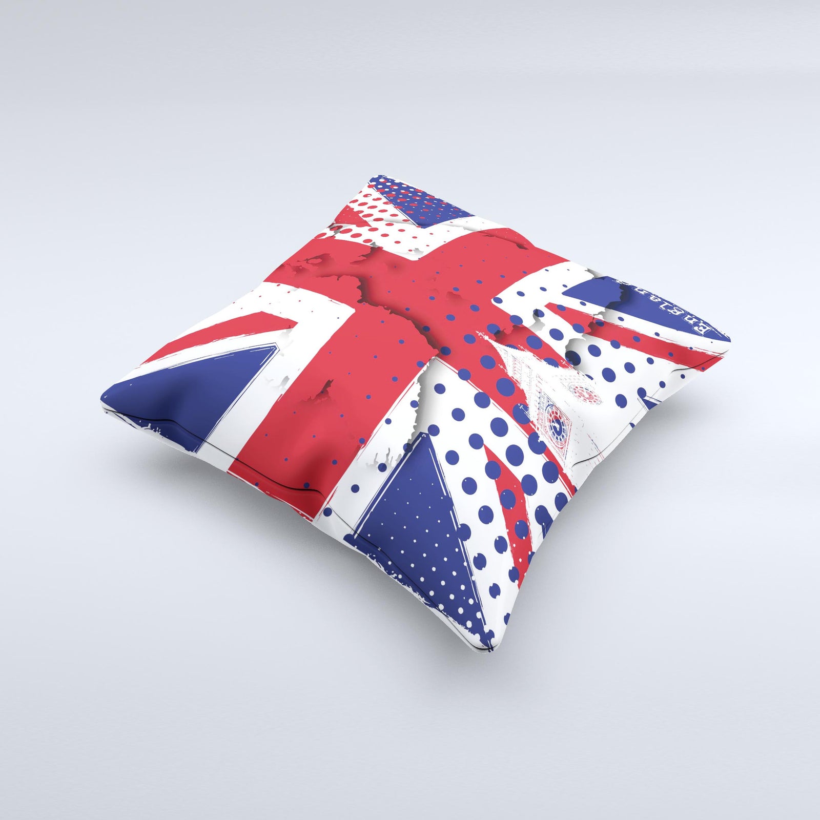Grunge Vector London England Flag Ink-Fuzed Decorative Throw Pillow ...