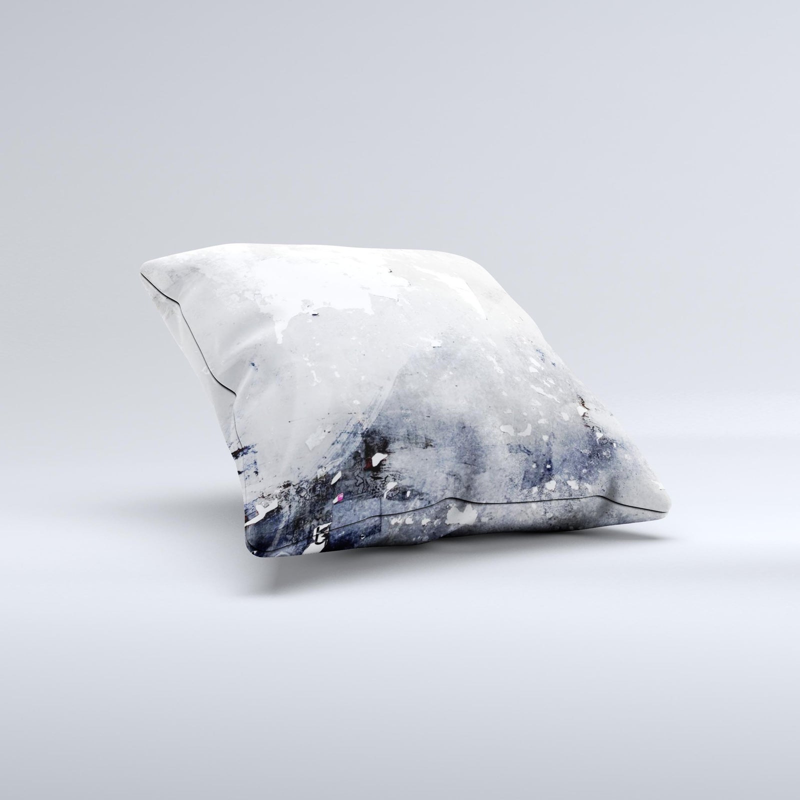Grunge White & Gray Texture Ink-Fuzed Decorative Throw Pillow – DesignSkinz