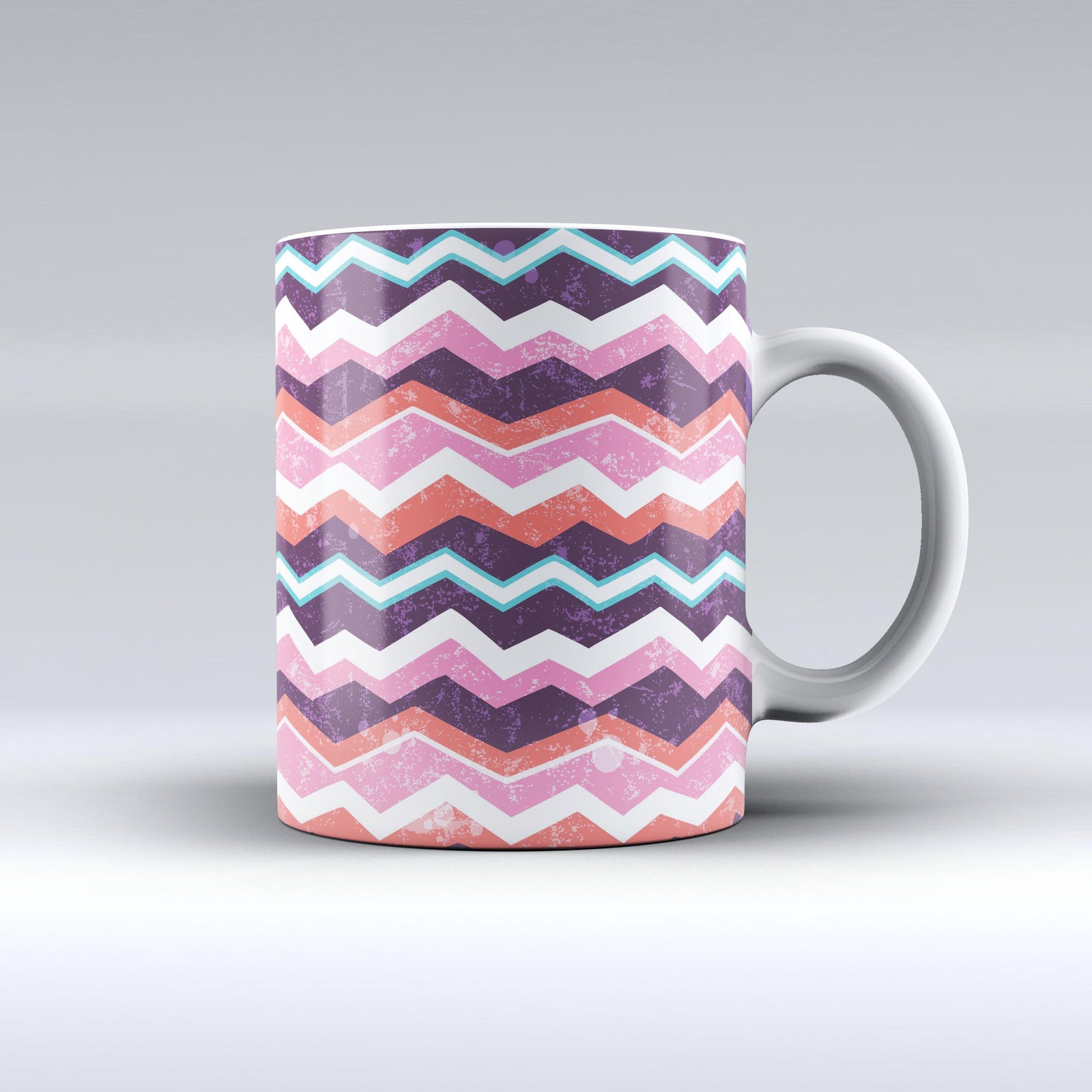 The Jagged Colorful Chevron ink-Fuzed Ceramic Coffee Mug – DesignSkinz
