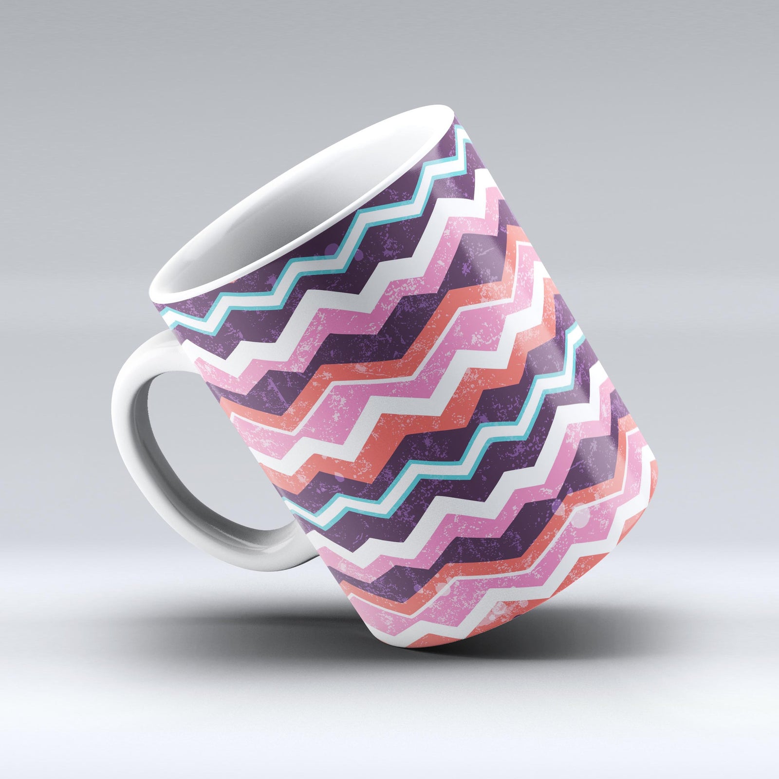 The Jagged Colorful Chevron ink-Fuzed Ceramic Coffee Mug – DesignSkinz