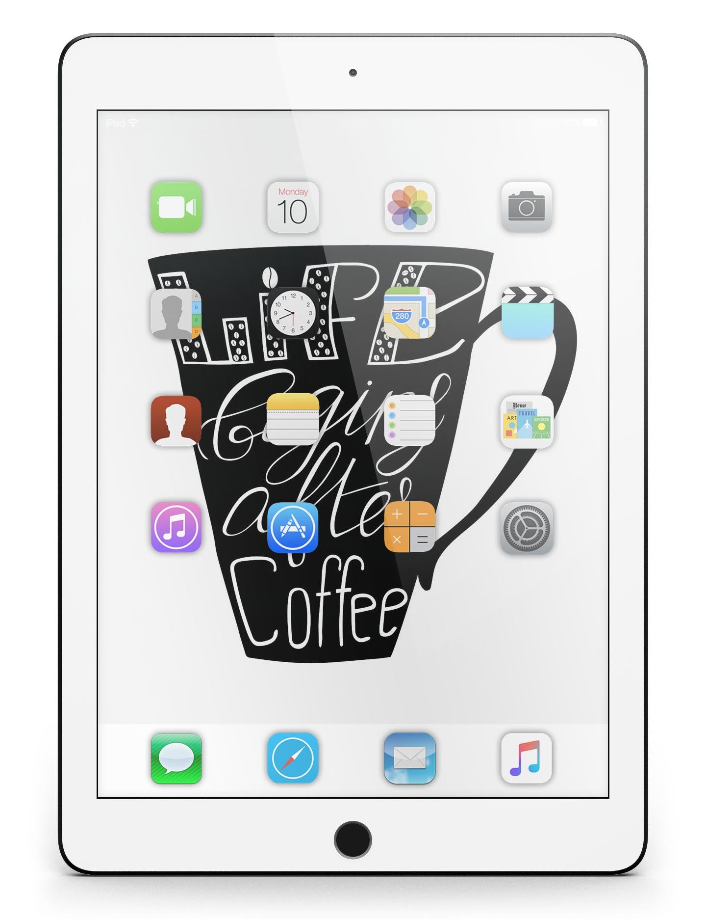 Life Begins After Coffee Full Body Skin for the iPad Pro (12.9" or 9.7 ...