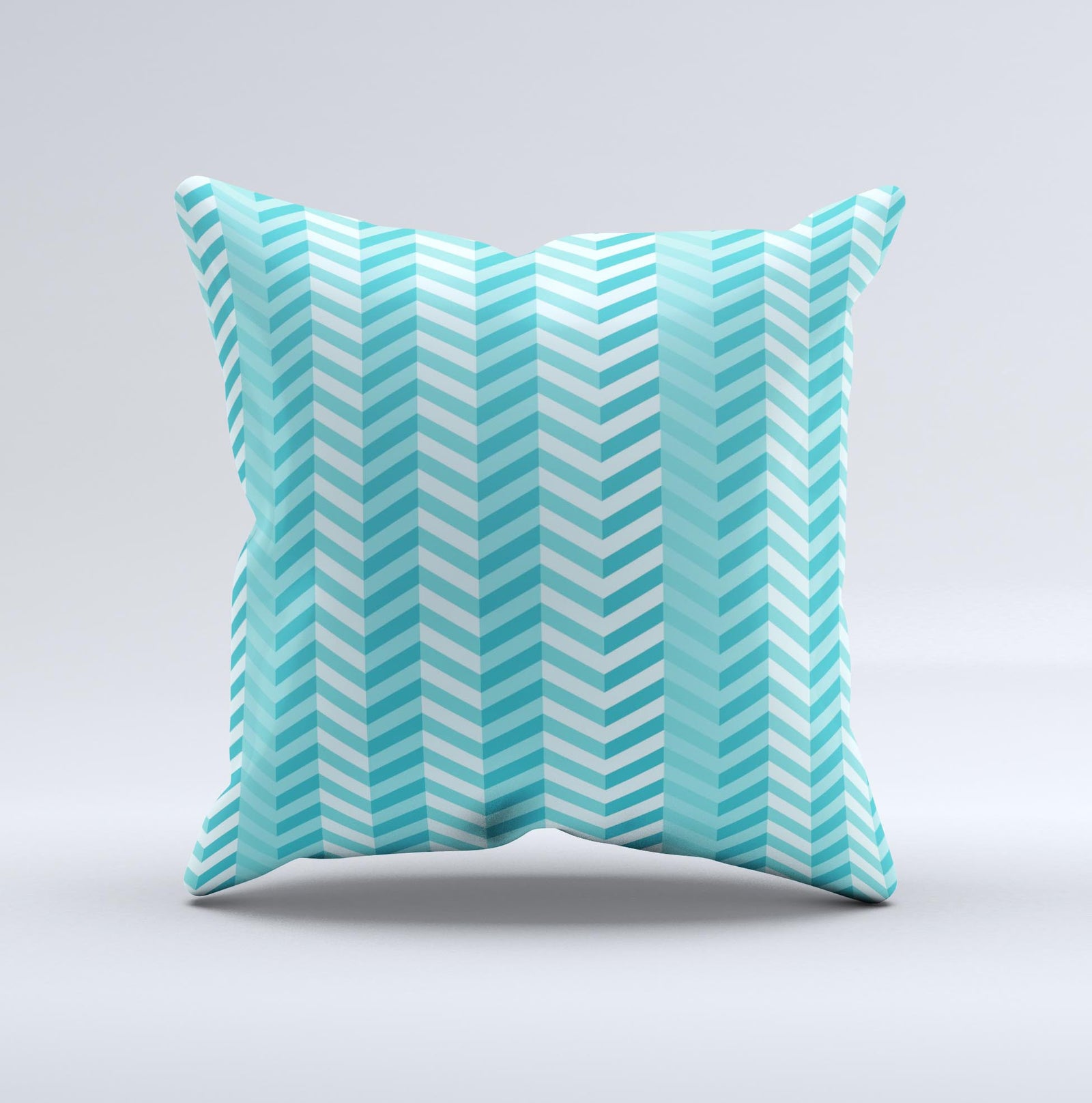 Light Blue Thin Lined Zigzag Pattern ink-Fuzed Decorative Throw Pillow ...