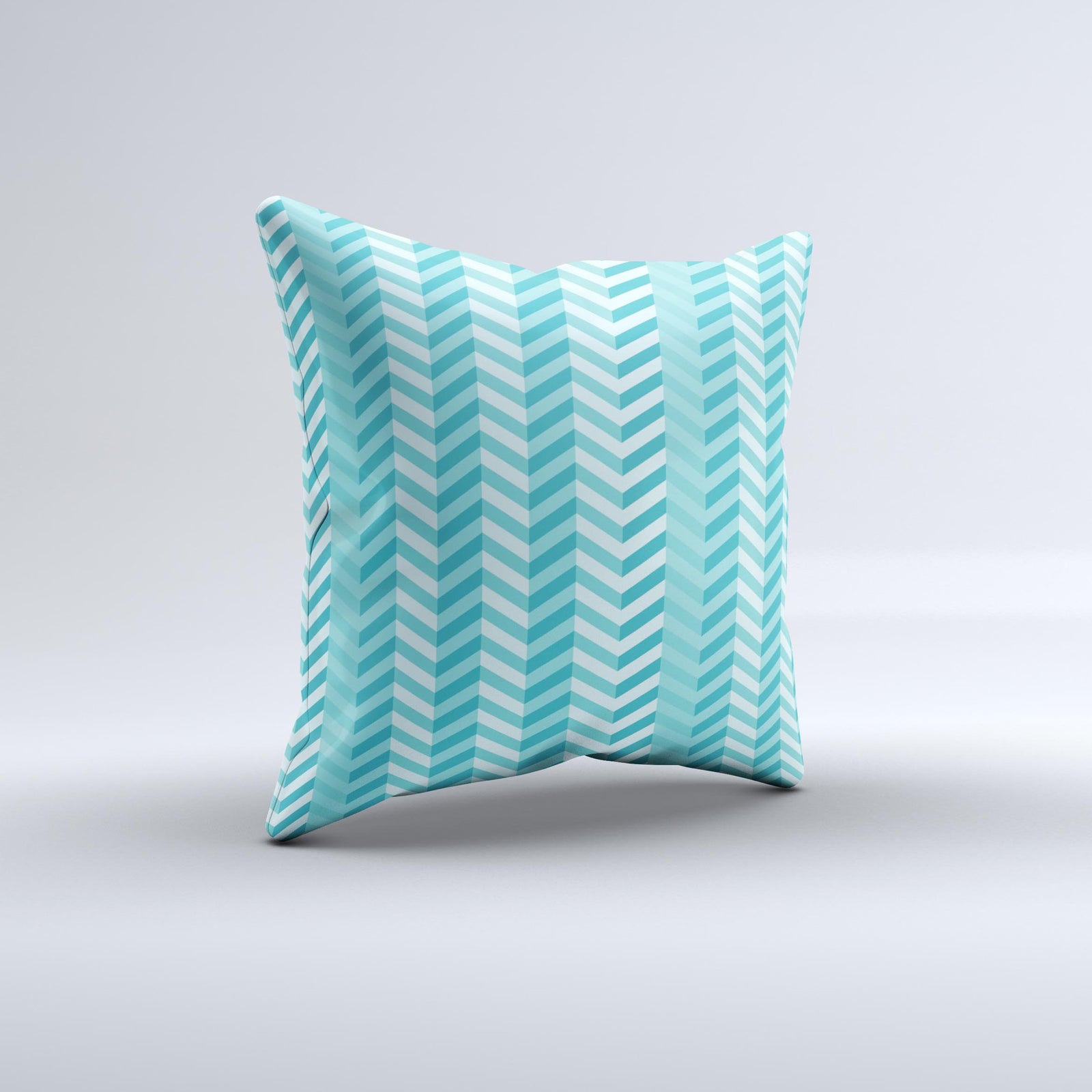 Light Blue Thin Lined Zigzag Pattern ink-Fuzed Decorative Throw Pillow ...