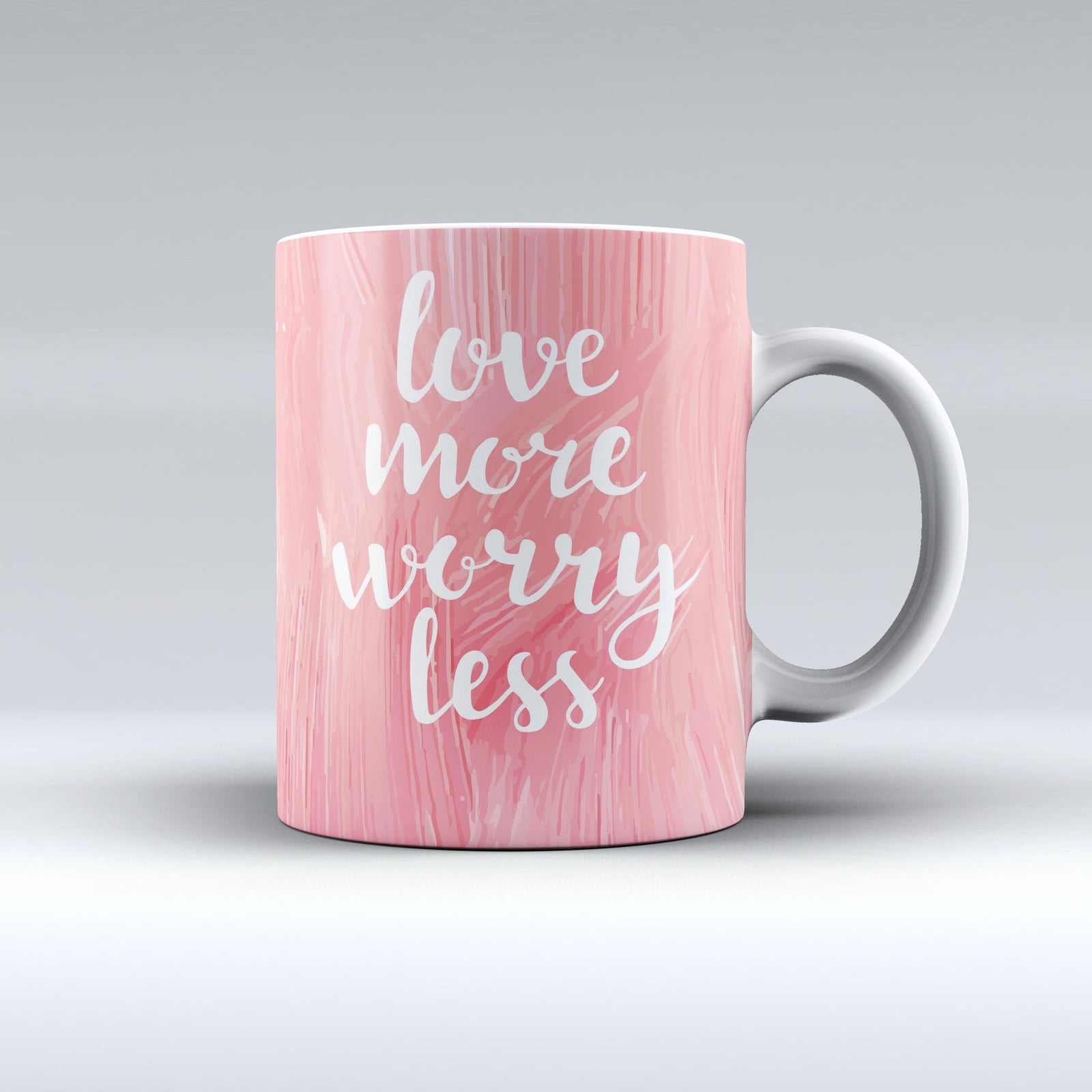 The Love More Worry Less ink-Fuzed Ceramic Coffee Mug – DesignSkinz