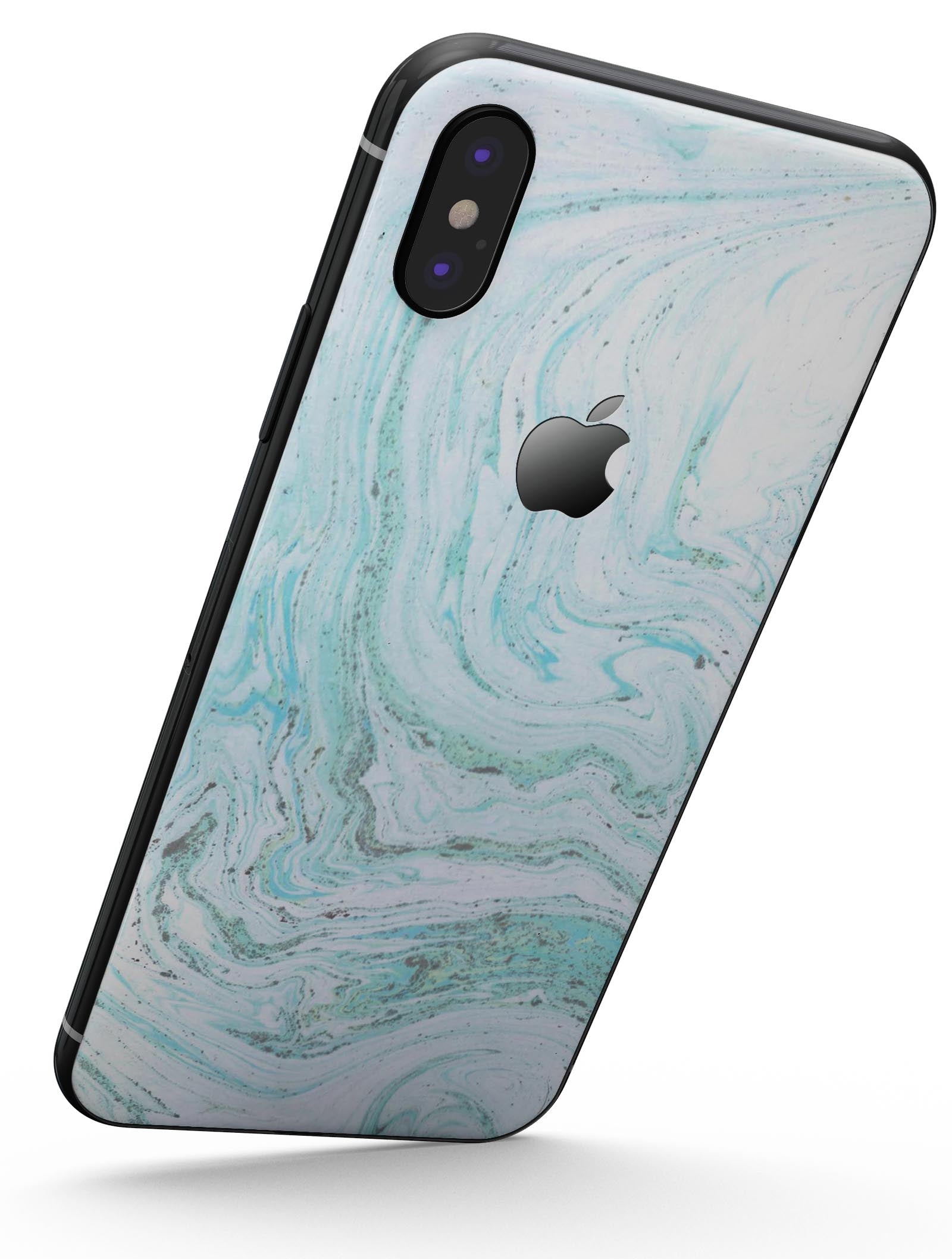 Mint to Teal Textured Marble - 2017 iPhone X / Ten Skin Protective ...