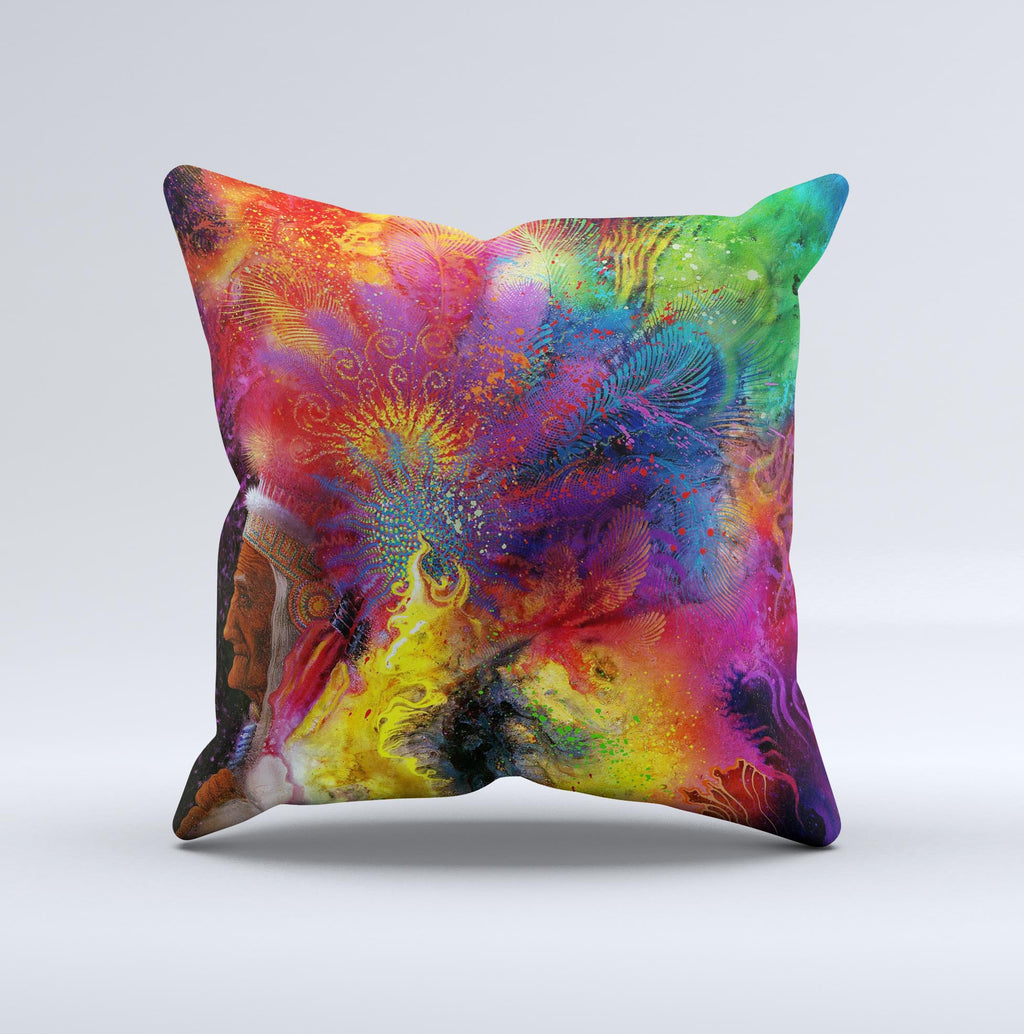 Mixed Neon Paint Ink-Fuzed Decorative Throw Pillow – DesignSkinz
