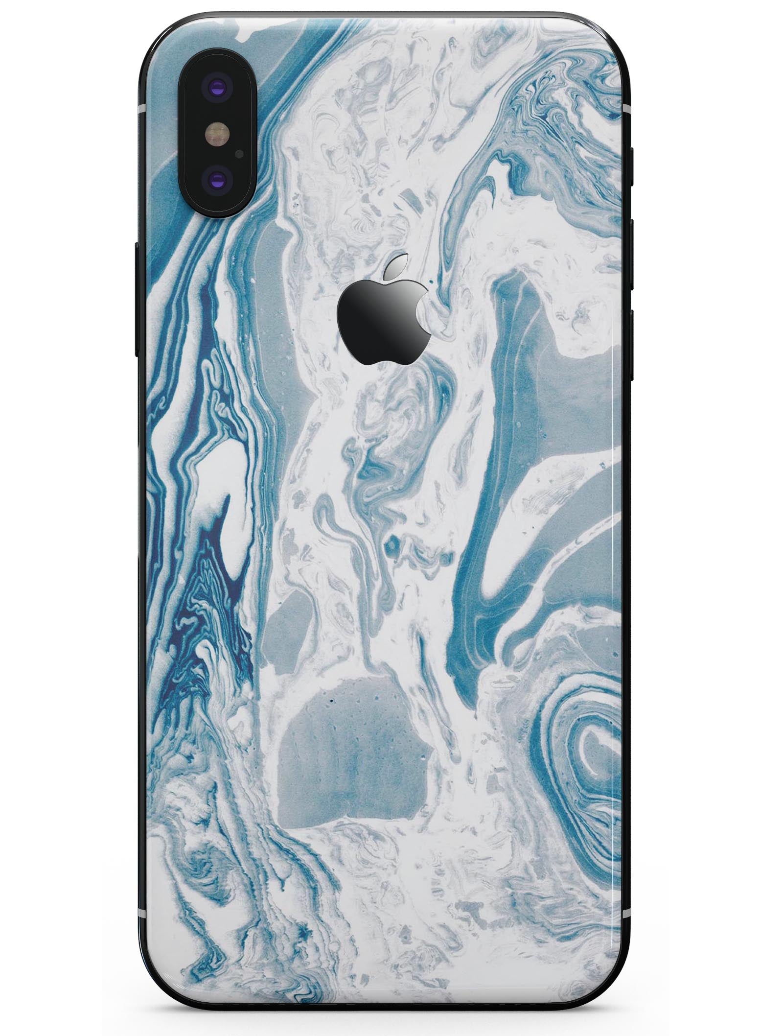 Mixtured Blue 57 Textured Marble - 2017 iPhone X / Ten Skin Protective ...