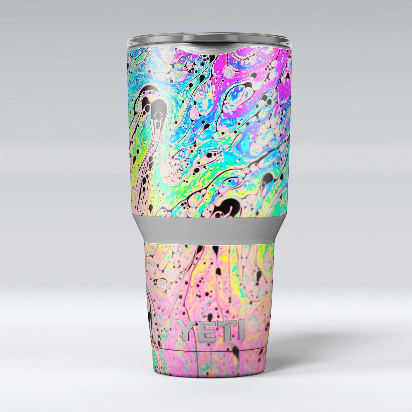 Neon Color Fushion with Black splatters - Skin Decal Vinyl Wrap Kit co ...