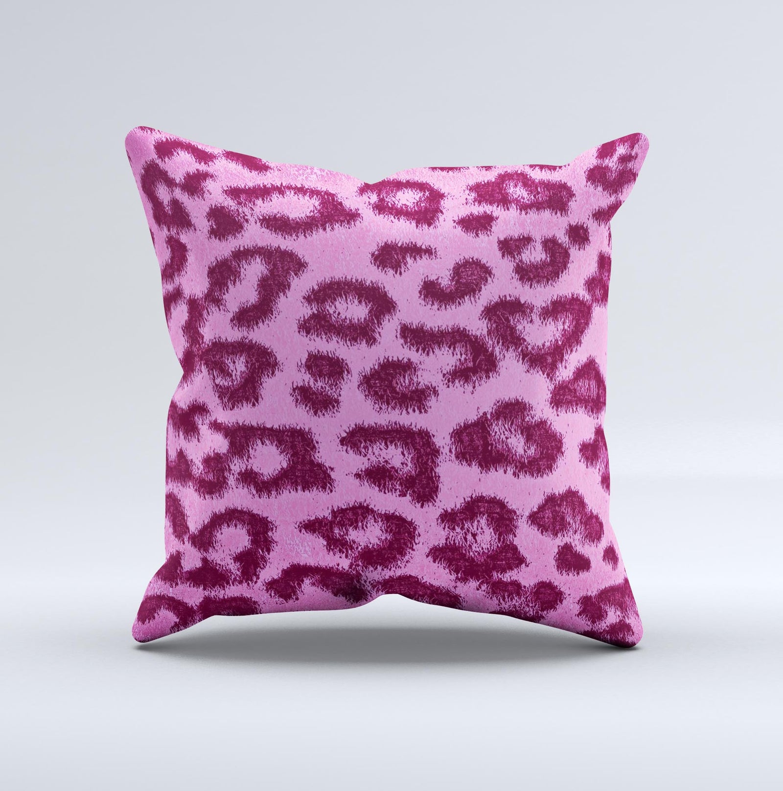 Neon Pink Cheetah Animal Print Ink-Fuzed Decorative Throw Pillow ...